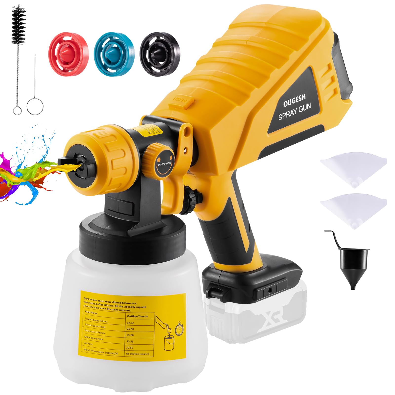 Amazon.com : Cordless Paint Sprayer for Dewalt 20V Battery,OUGESH ...