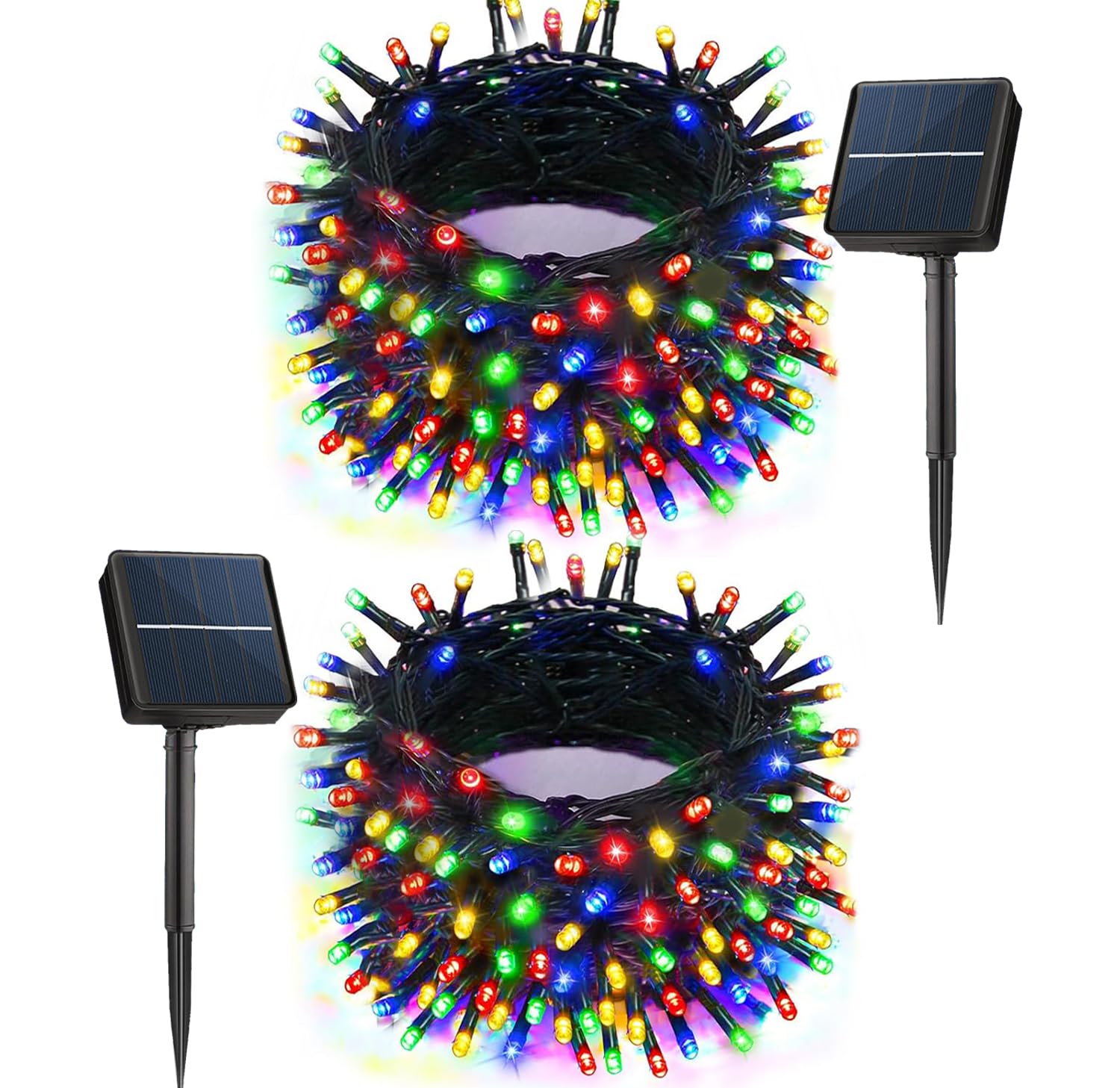 LALAPAO Solar Christmas Lights 2 Pack Total 144 Ft 400 LED Solar ...