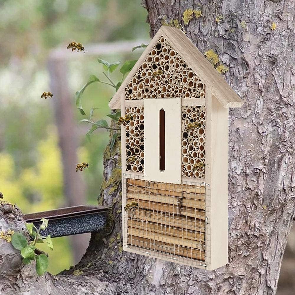 ANCLLO Large Size Bee House Hotel Butterfly Houses Outdoor Multi ...