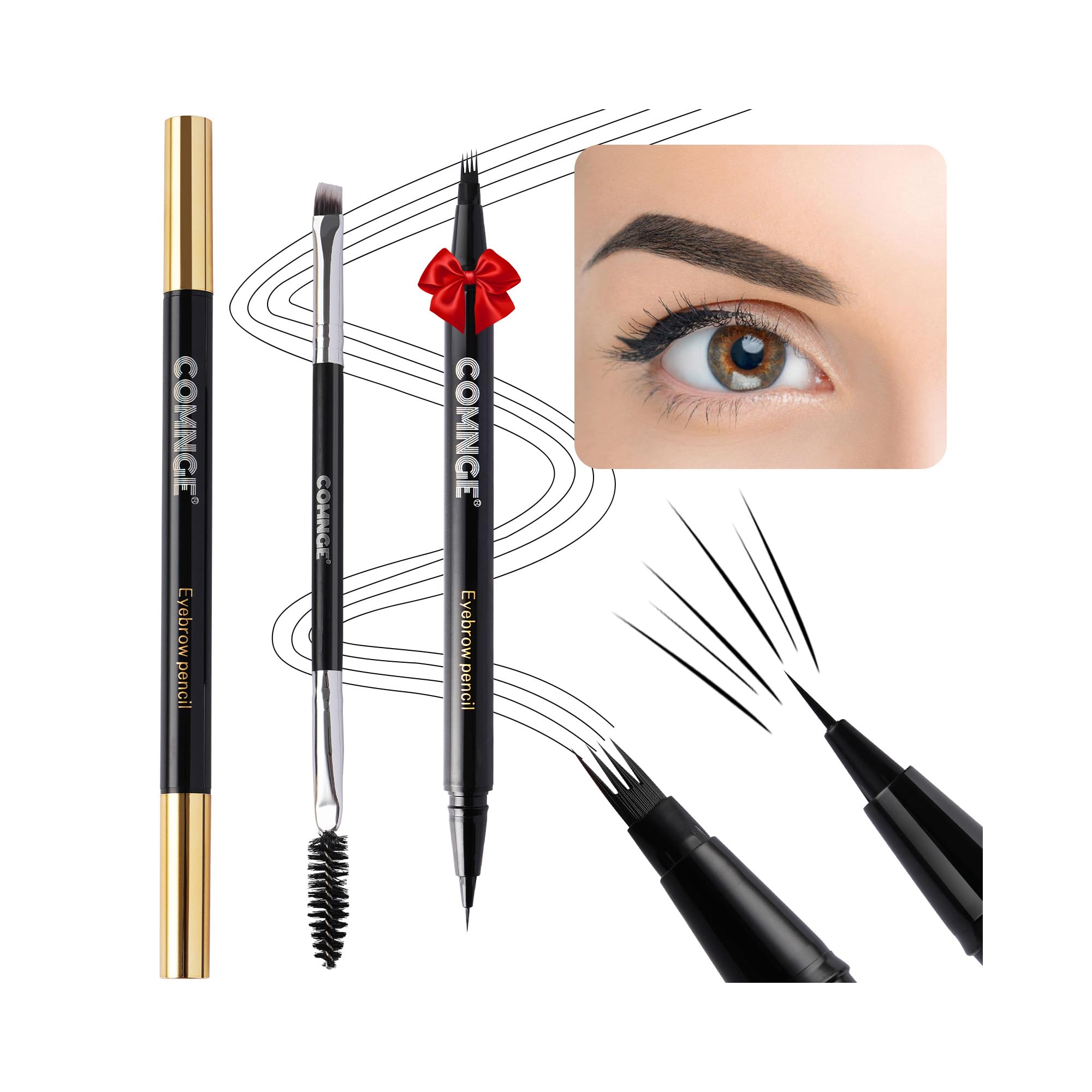 Amazon.com : Microblading Eyebrow Pen, Dual-ended Brow and Liner ...