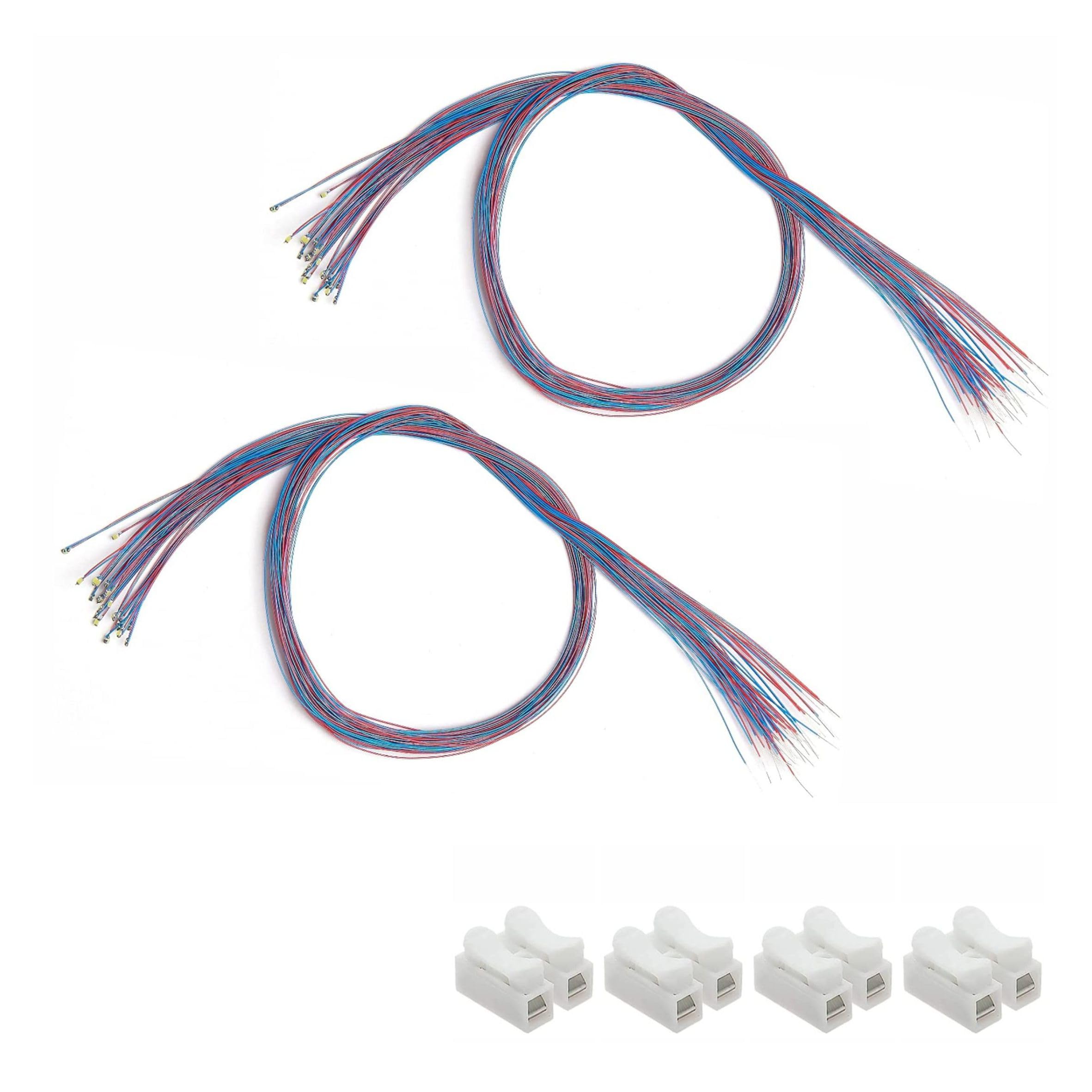 Amazon.com: ZZHOB 50pcs Pre-Wired Micro LED Pre-soldered 0402 SMD LEDs ...