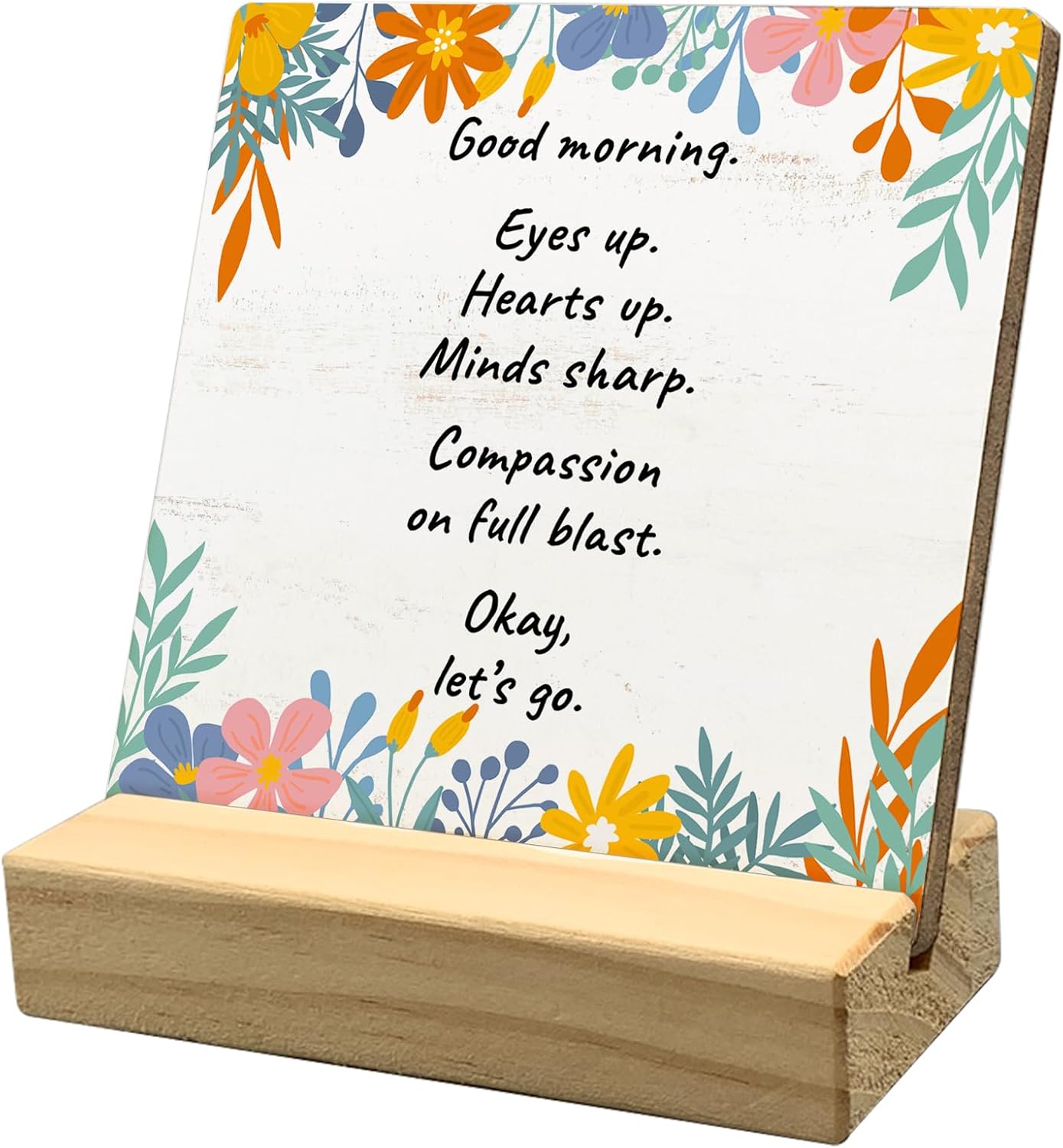 Amazon.com : HONLUNG Inspirational Desk Decor, Good Morning ...