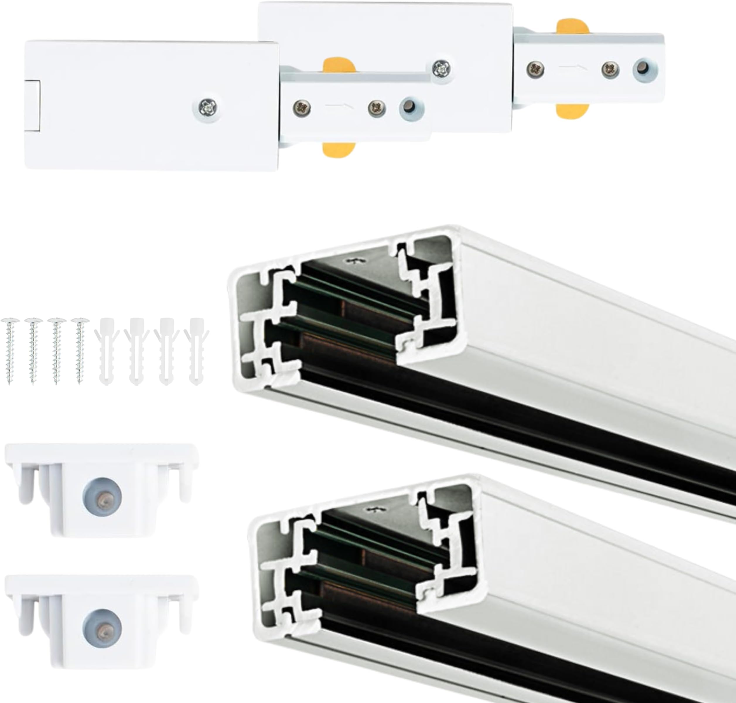 TopTecSales LED Lighting Rail Aluminum Metal 3-Wire 120V Single Circuit ...