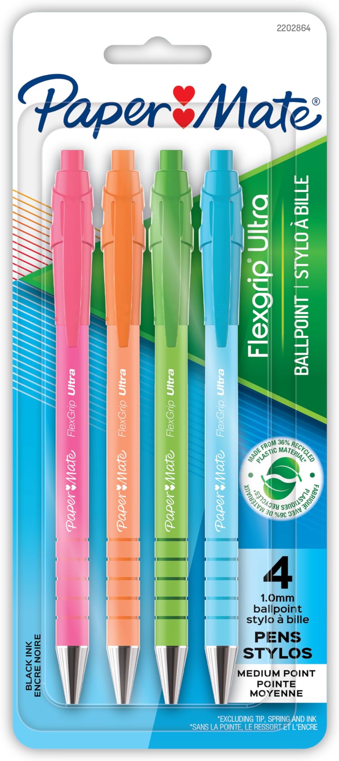 Amazon.com : Paper Mate FlexGrip Ultra Ballpoint Pens, Made from ...
