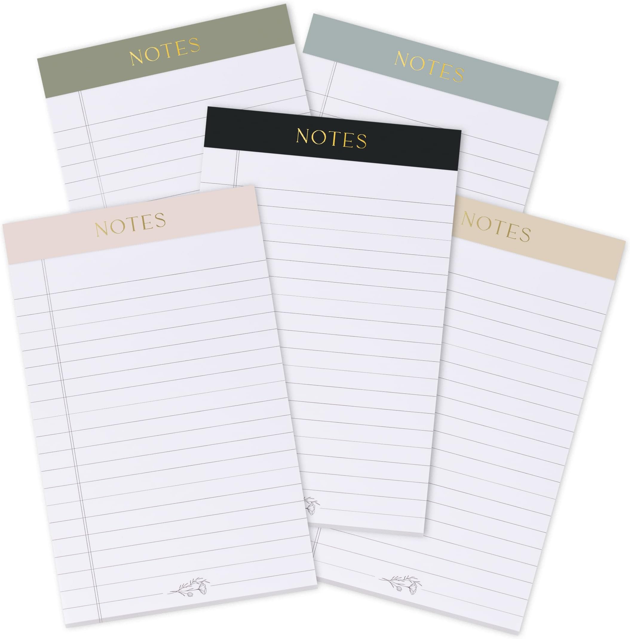 Amazon.com : ZICOTO Aesthetic Note Pads Set Of 5 - Quality 8.5 x 11 ...