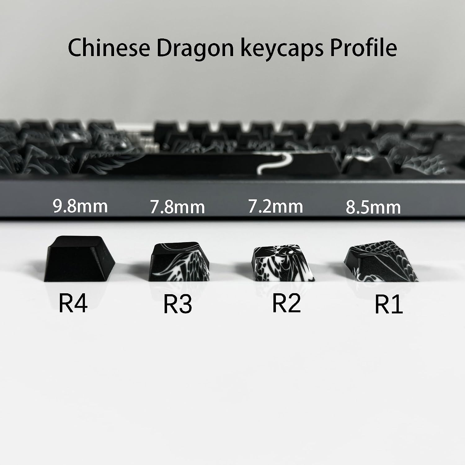YMDK Chinese Dragon PBT Keycaps, Sidelit Cool 78 Nepal | Ubuy