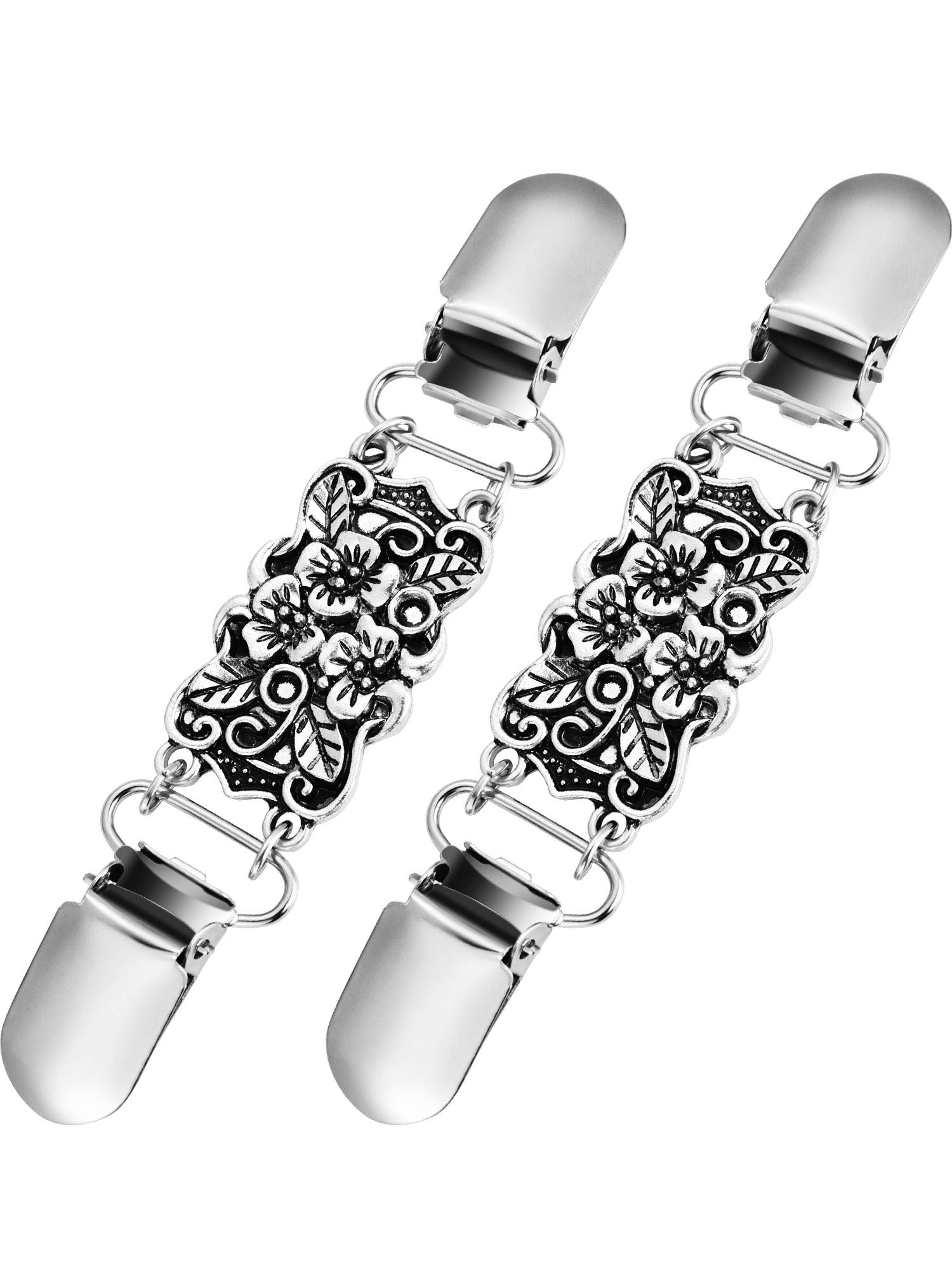 Amazon.com: Jetec 2 Pieces Vintage Sweater Shawl Clips Retro Cardigan ...