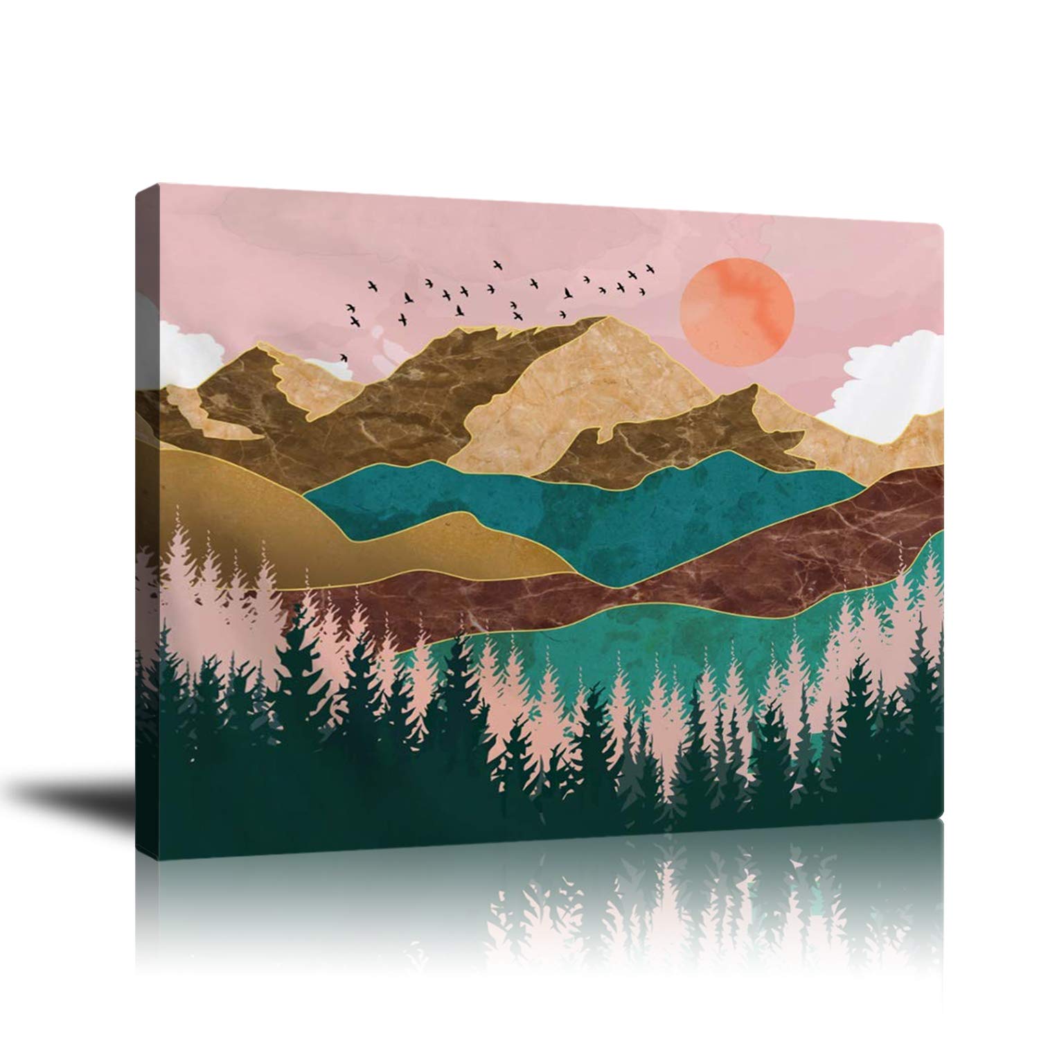 Abstract Sunset And Mountains