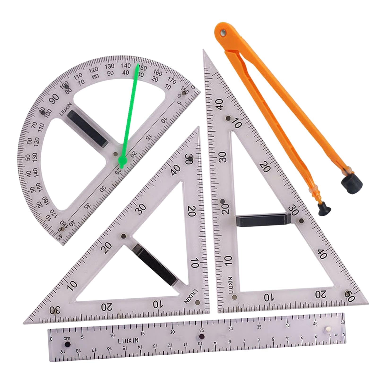 Geometry Sets Large Geometry Math Ruler Set Triangle Protractor Ruler ...