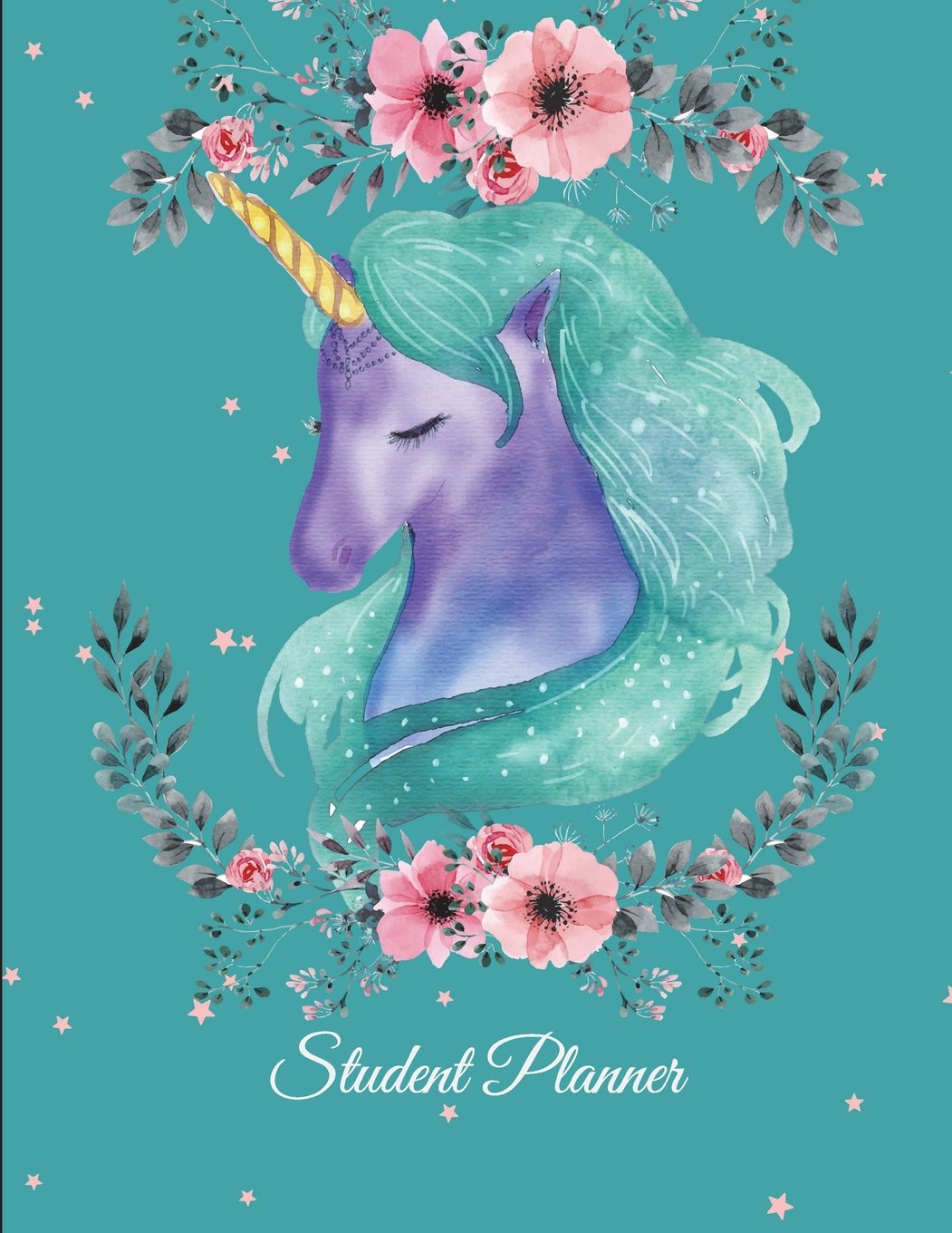 Student Planner Beauty Unicorn Kids Daily Planner Large Print 8 ...