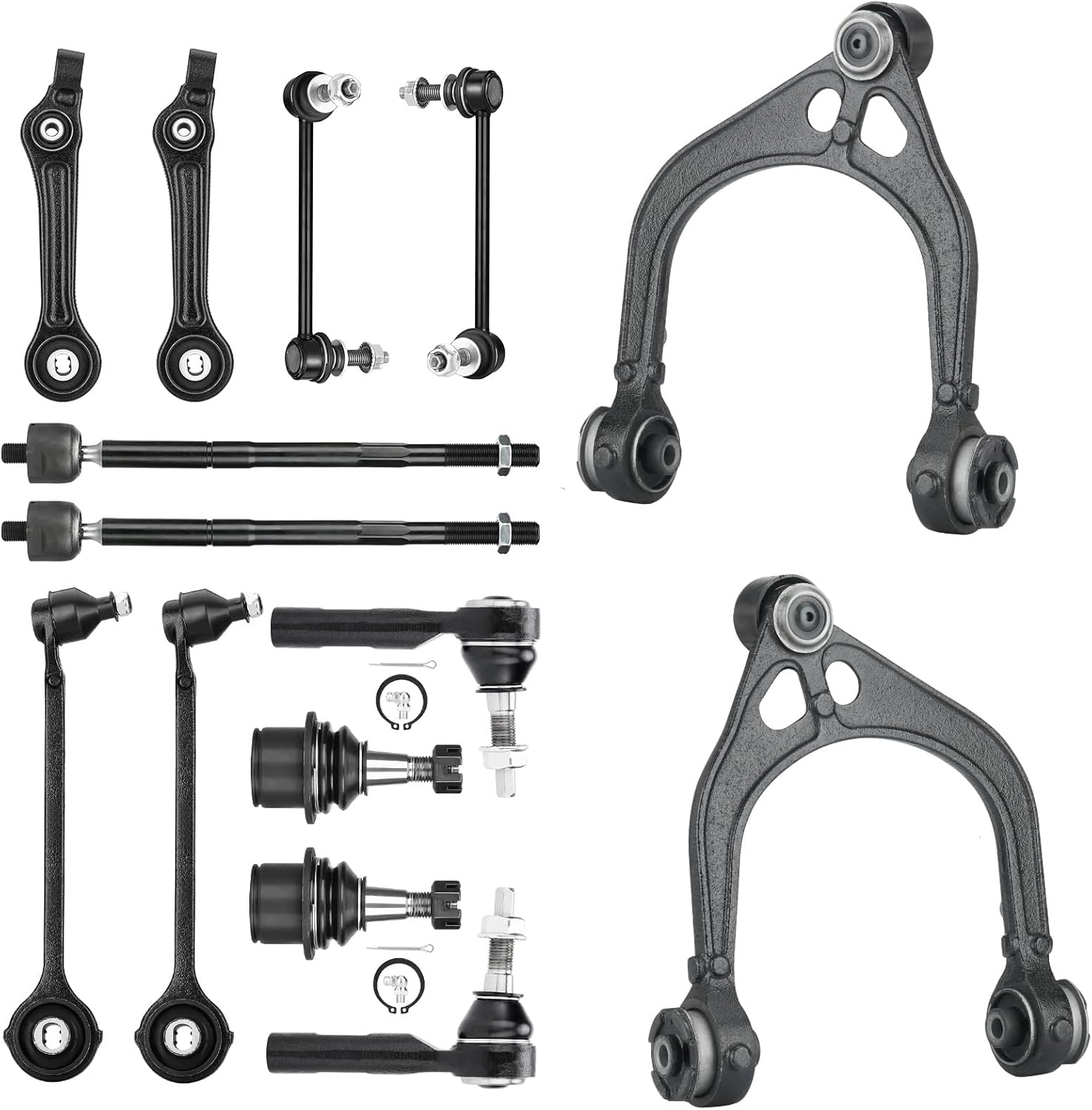 Amazon.com: KRGUOD 2WD Front Upper and Lower Control Arm Suspension Kit ...