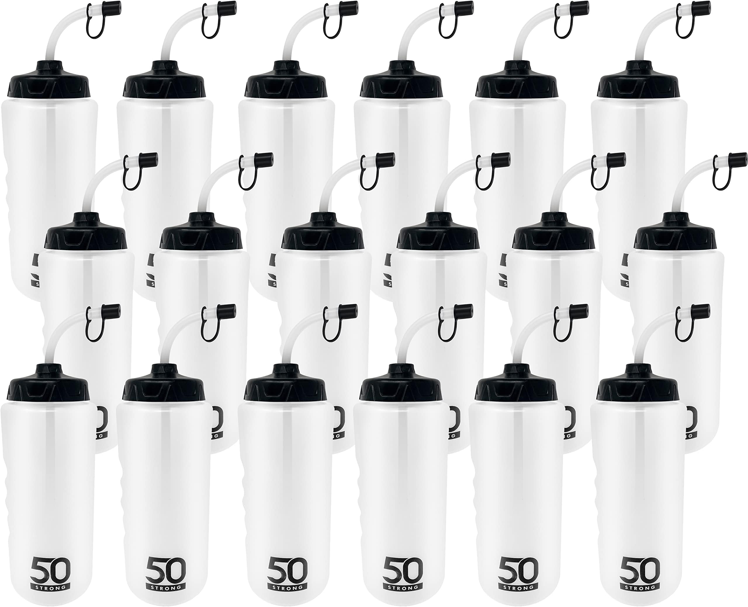 Amazon.com: 100 Pack bulk water bottles, 20oz water bottles in bulk ...