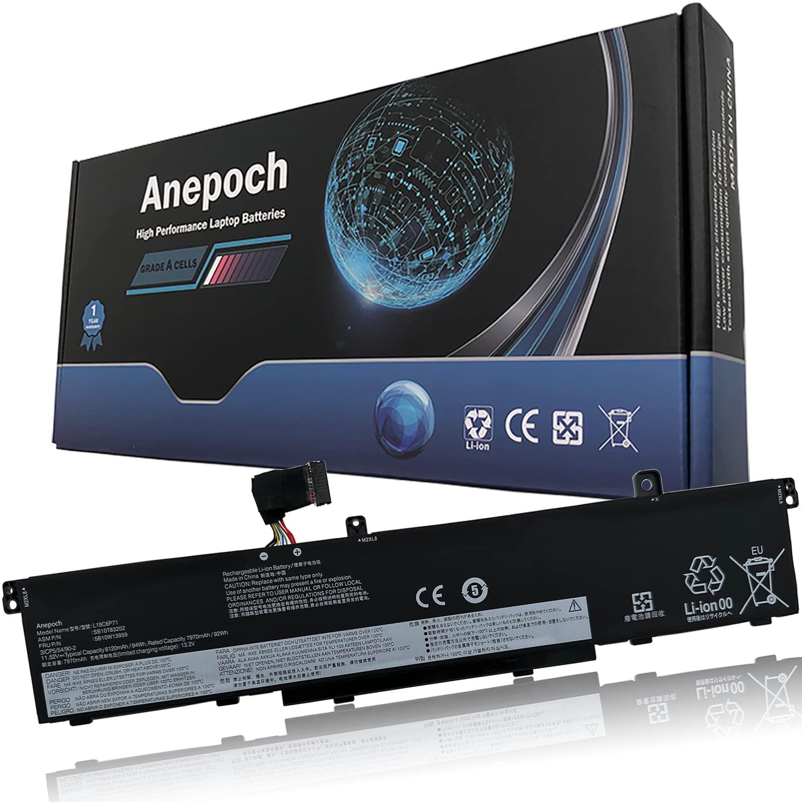 Amazon.com: Anepoch L19C6P71 Laptop Battery Replacement for Lenovo ...