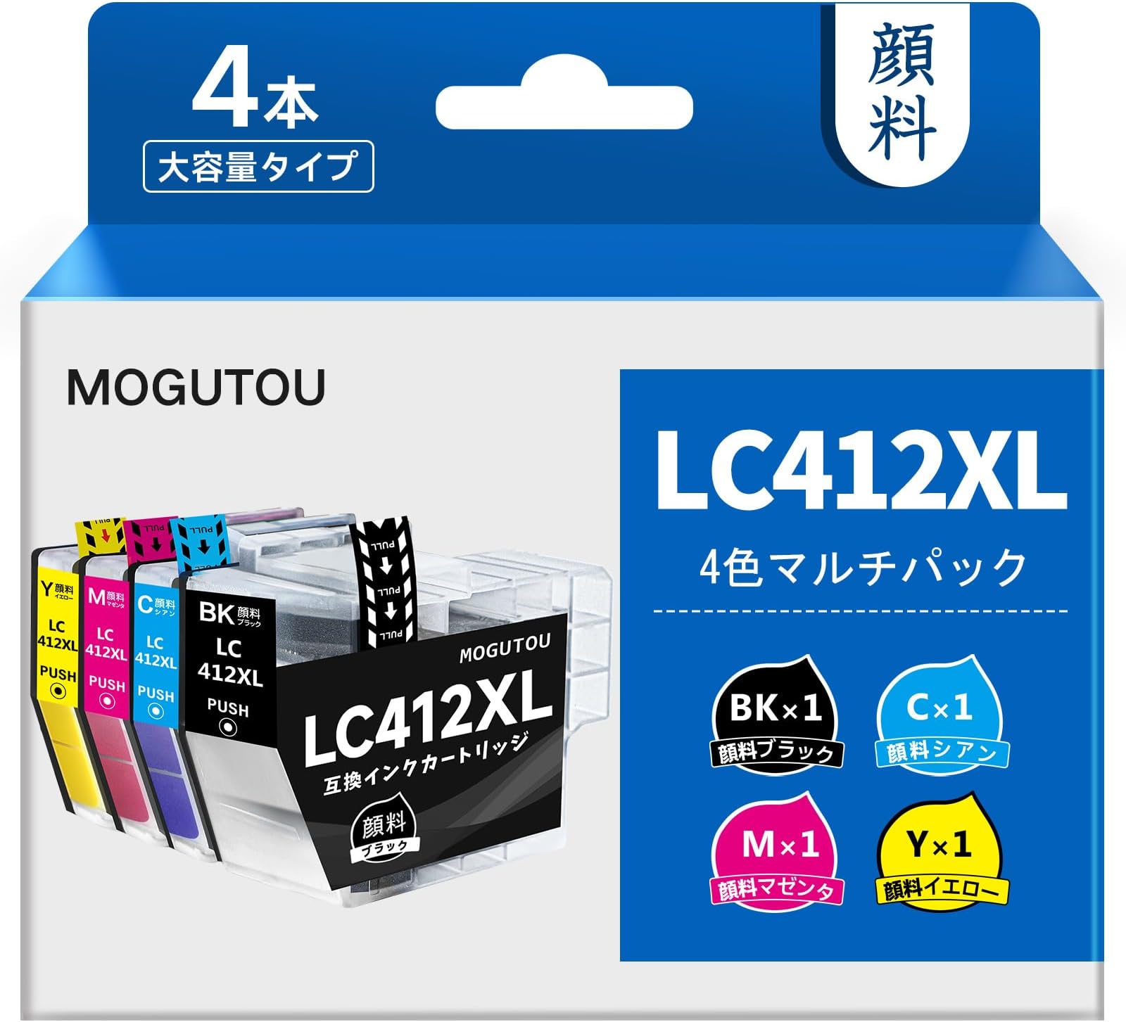 Amazon.co.jp: Aseker互換LC412XL LC412XL-4PKインク高容量ブラザー用LC412 XL 4色カラー対応 ...