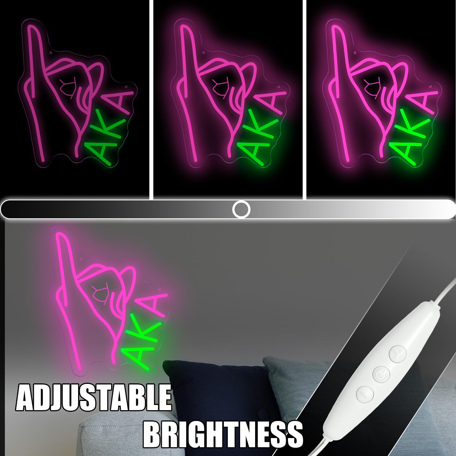 Snapklik.com : Aka Sorority Neon Sign Alpha Gesture Neon Lights For ...
