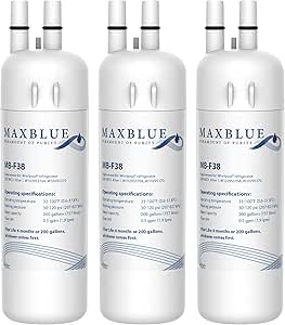 Maxblue W10295370a Refrigerator Water Filter, Replacement for Whirlpool ...