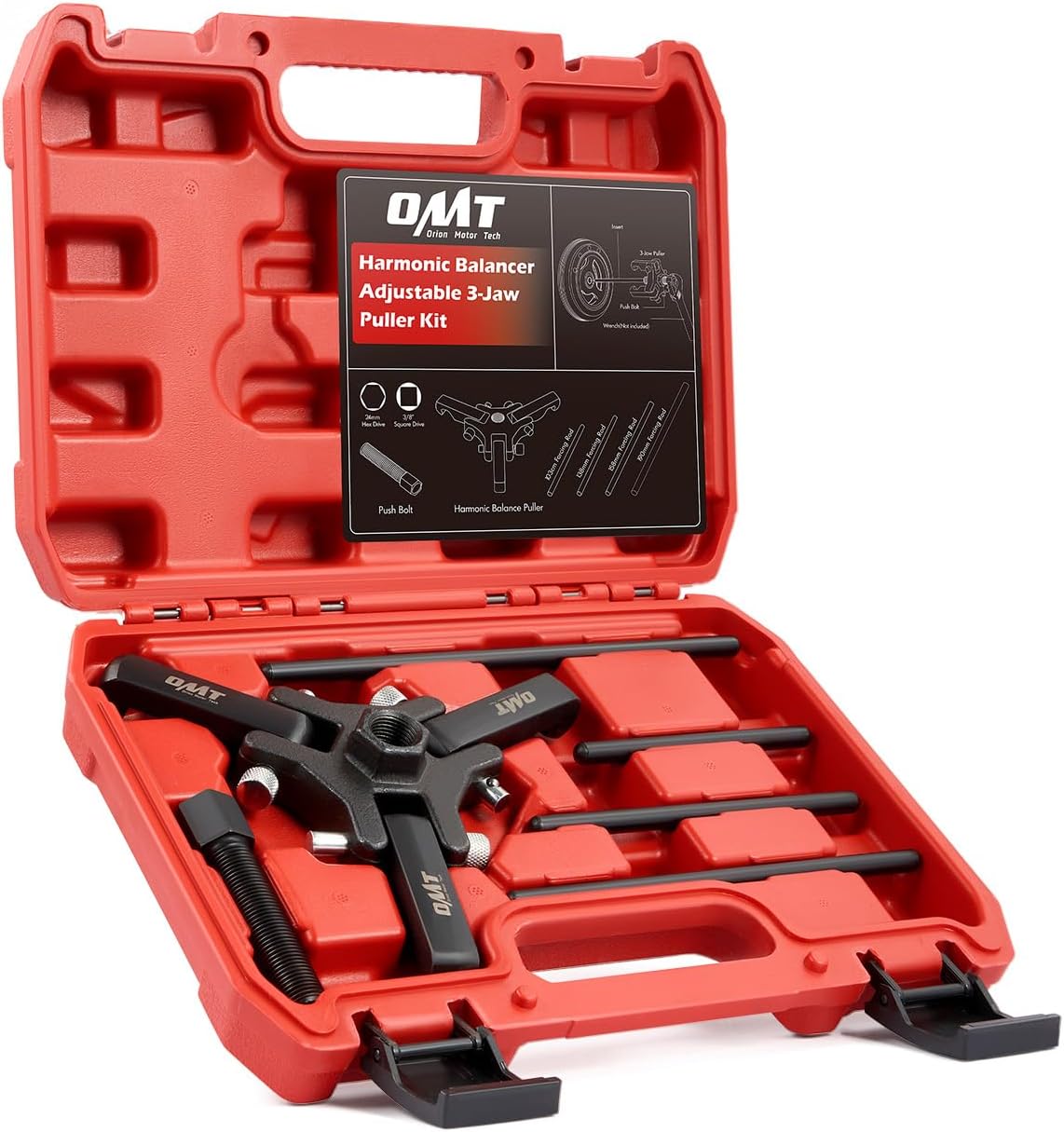 ORION MOTOR TECH Harmonic Balancer Puller Kit, Professional Automotive ...