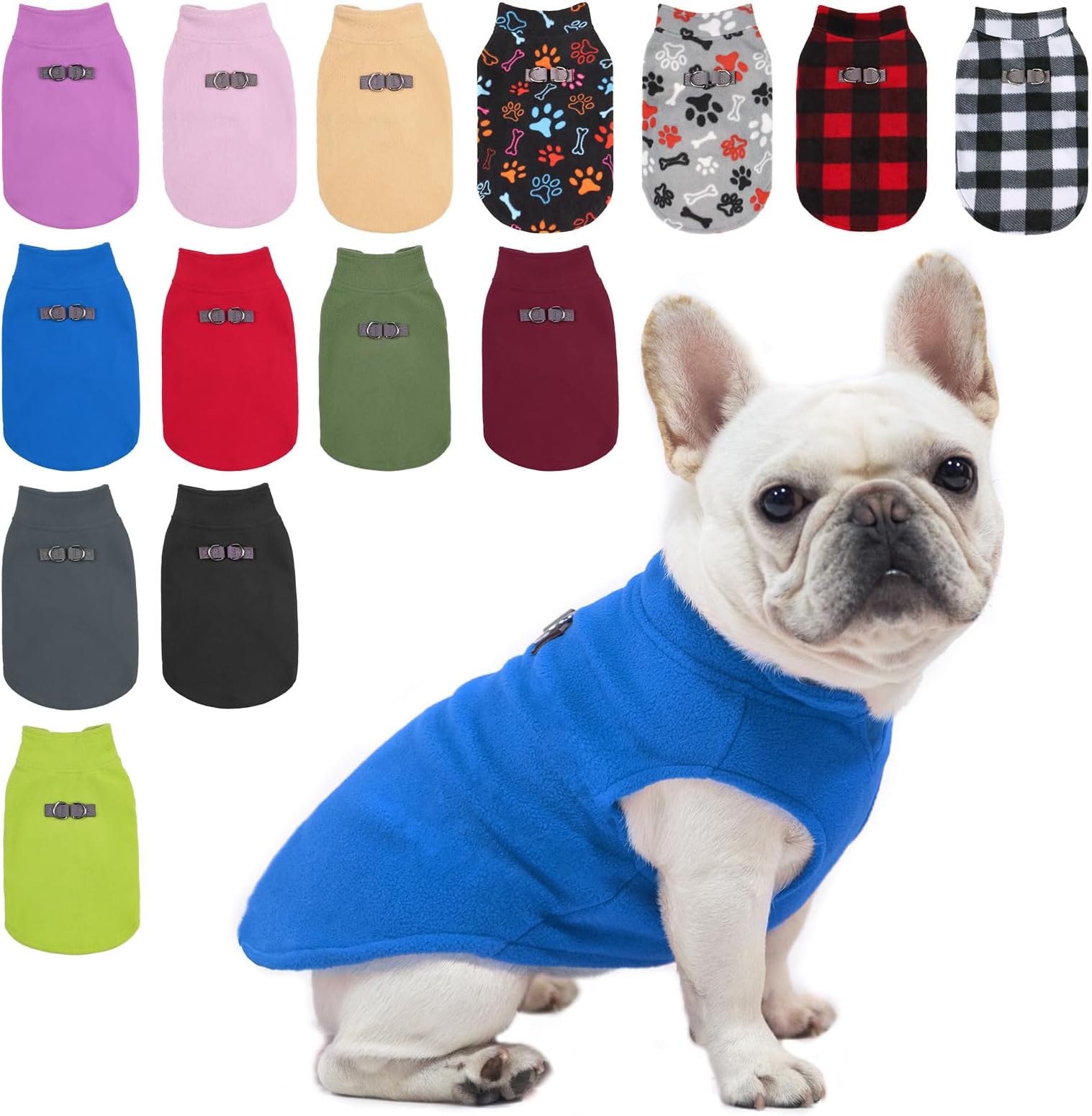 Amazon.com : Vest Dog Jacket Ultra Thin Zip Up Wind Breaker with D Ring ...