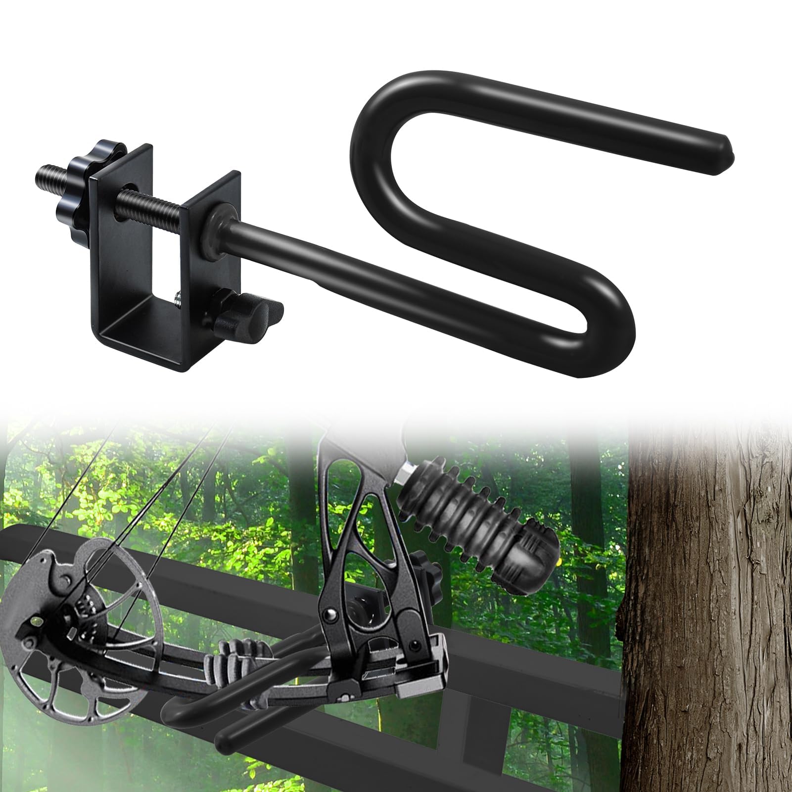 Amazon.com : Wenfan Tree Stand Bow Holder Adjustable Hunting Bow Holder ...