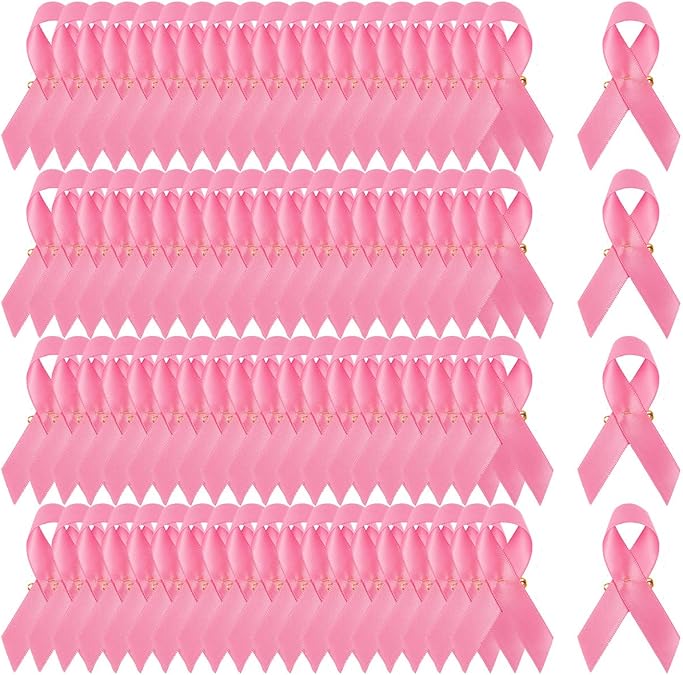 Amazon.com: 80pcs Breast Cancer Awareness Accessories Pins- Breast Cancer Pink Ribbon Pins Gifts ...