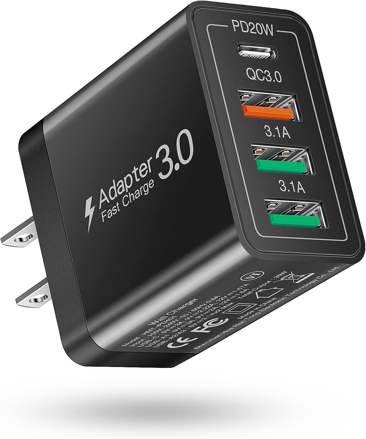 Amazon.com: 35W USB C Charger, Fast Charging Block, 4-Port Multi USB ...