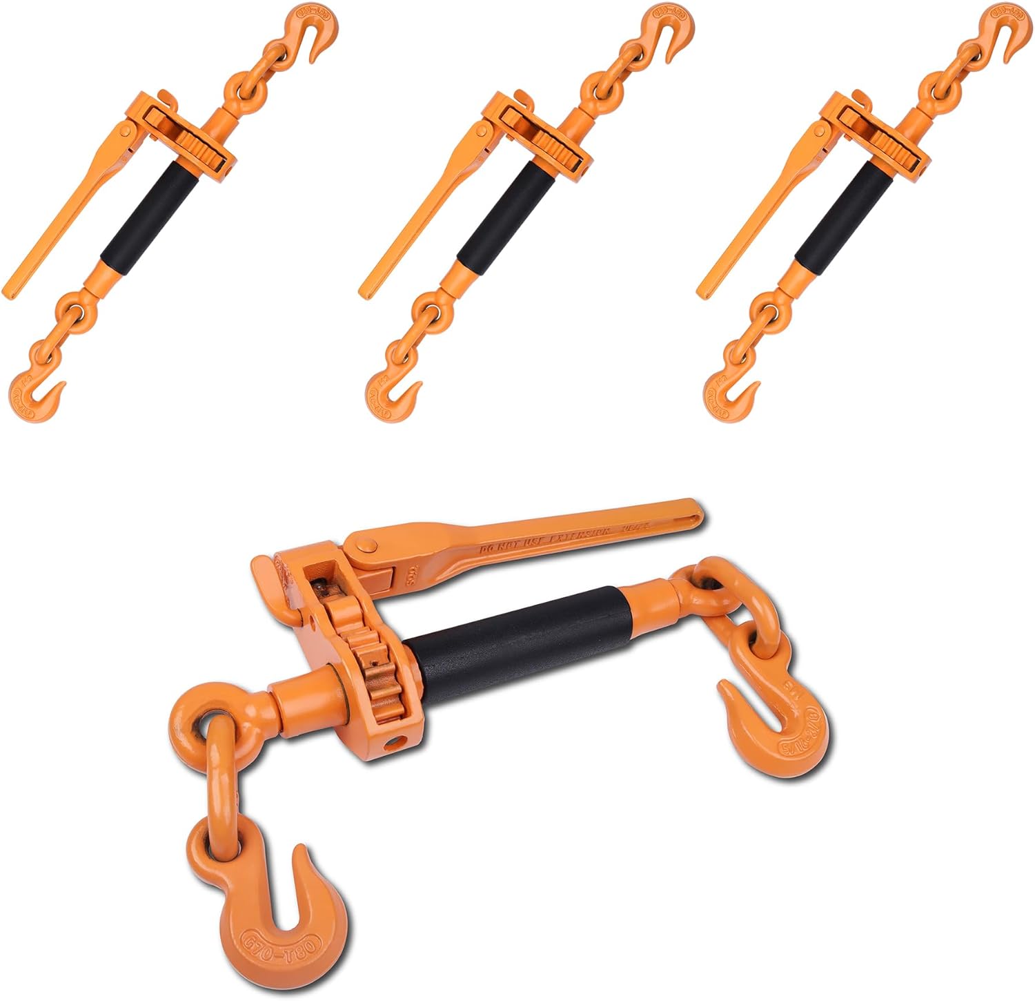 Amazon.com: Ratchet Binder Plus Ratchet Chain Binder - 4 Pack Folding ...