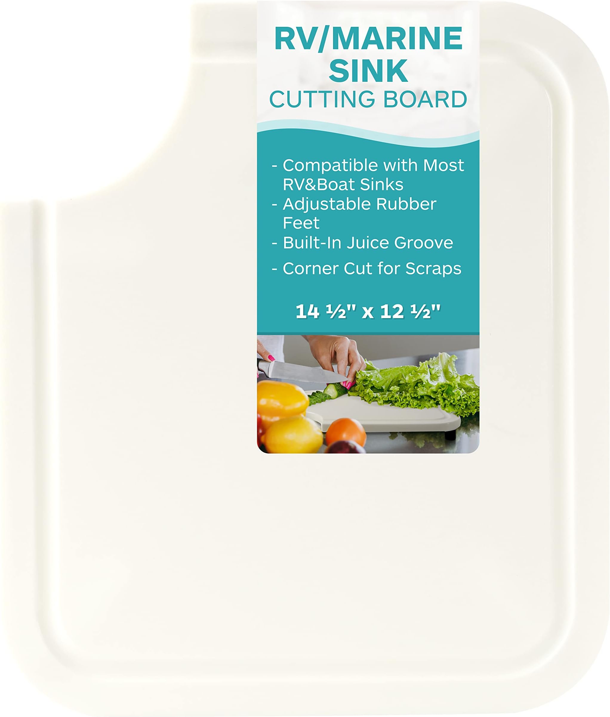 Amazon.com: TonGass 14 1/2"x12 1/2"x1/2" RV Sink Cutting Board ...