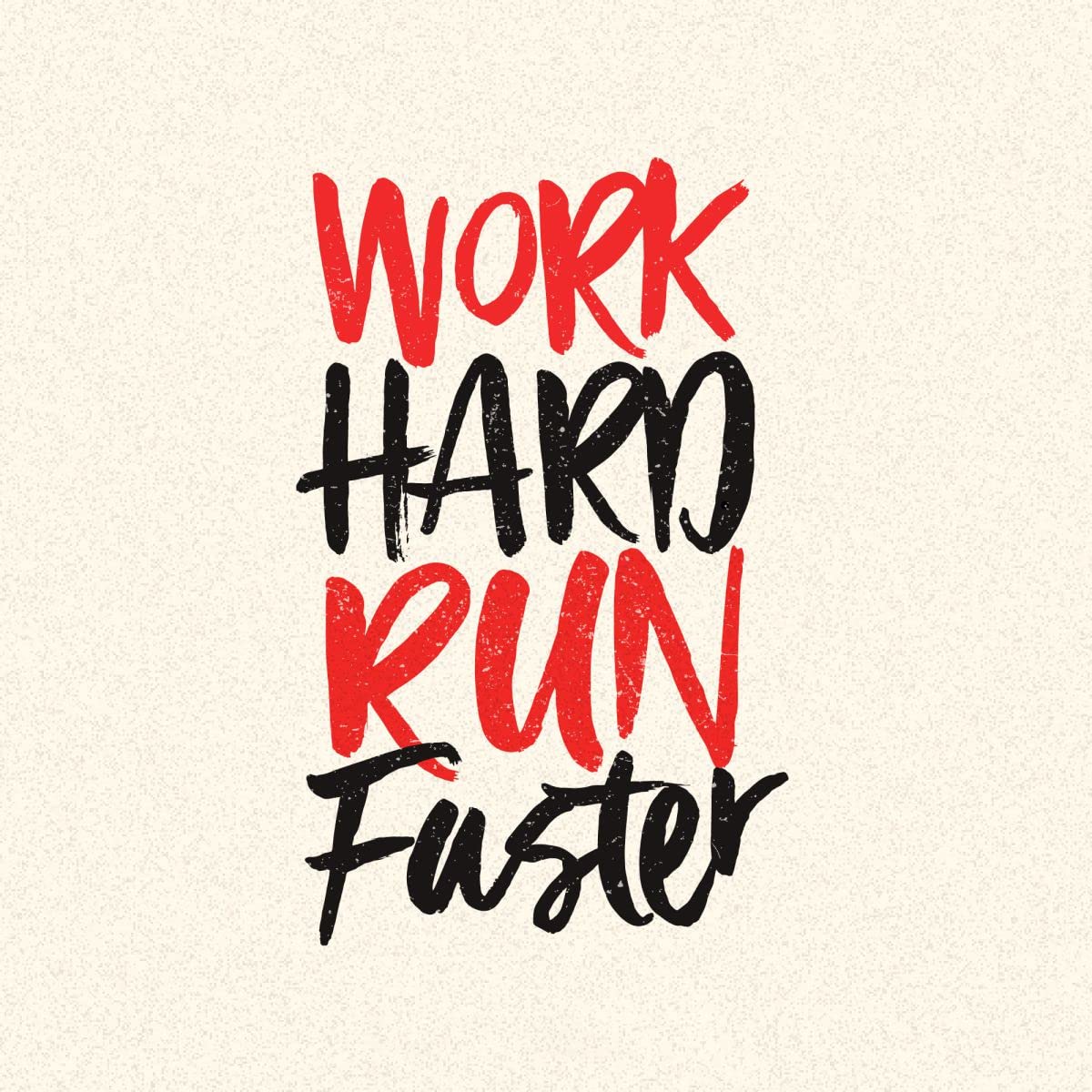 Work Hard - Run Faster poster, Motivational, Inspirational Wall ...