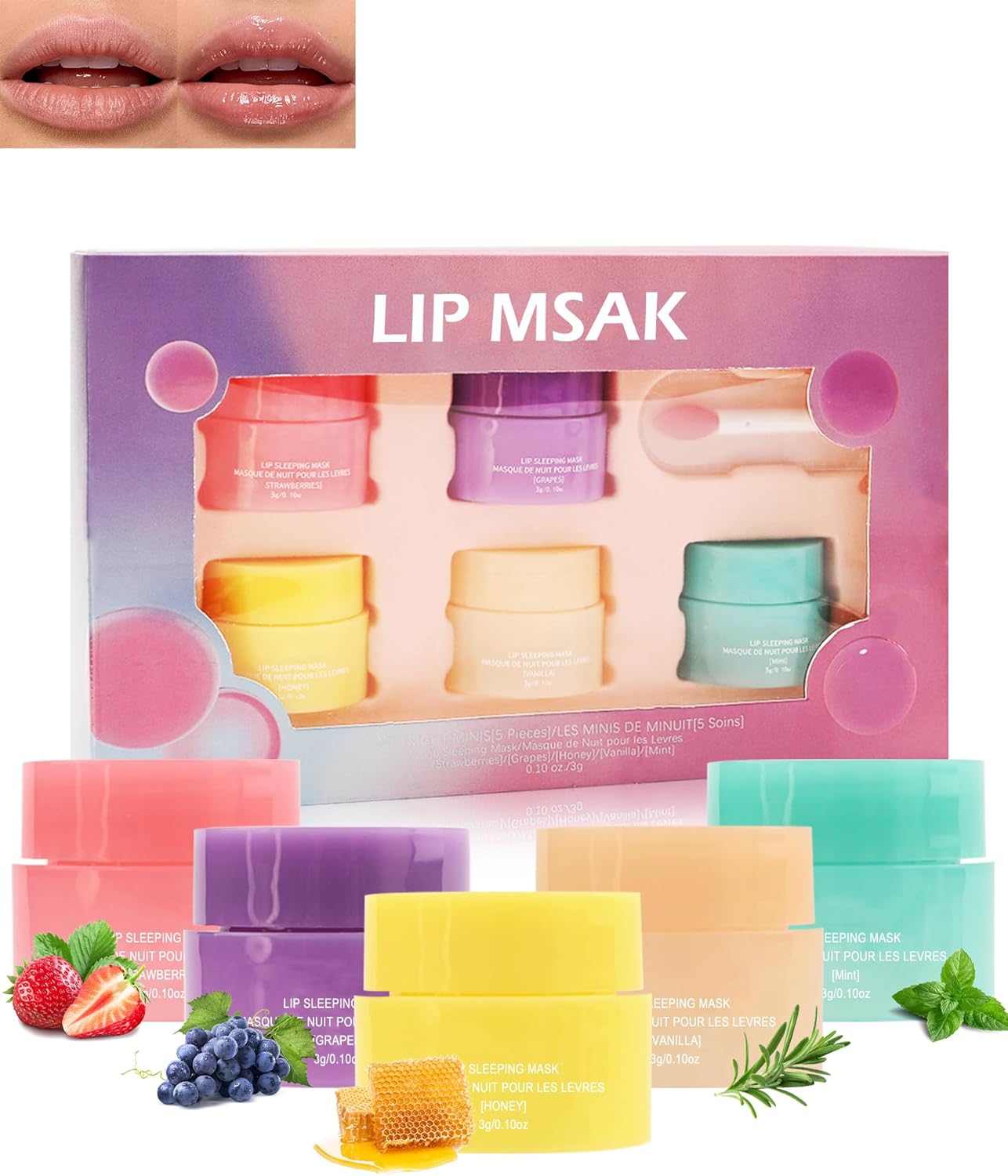 LYSdefeu Lip Sleeping Mask Set - Deeply Hydrating Overnight Care