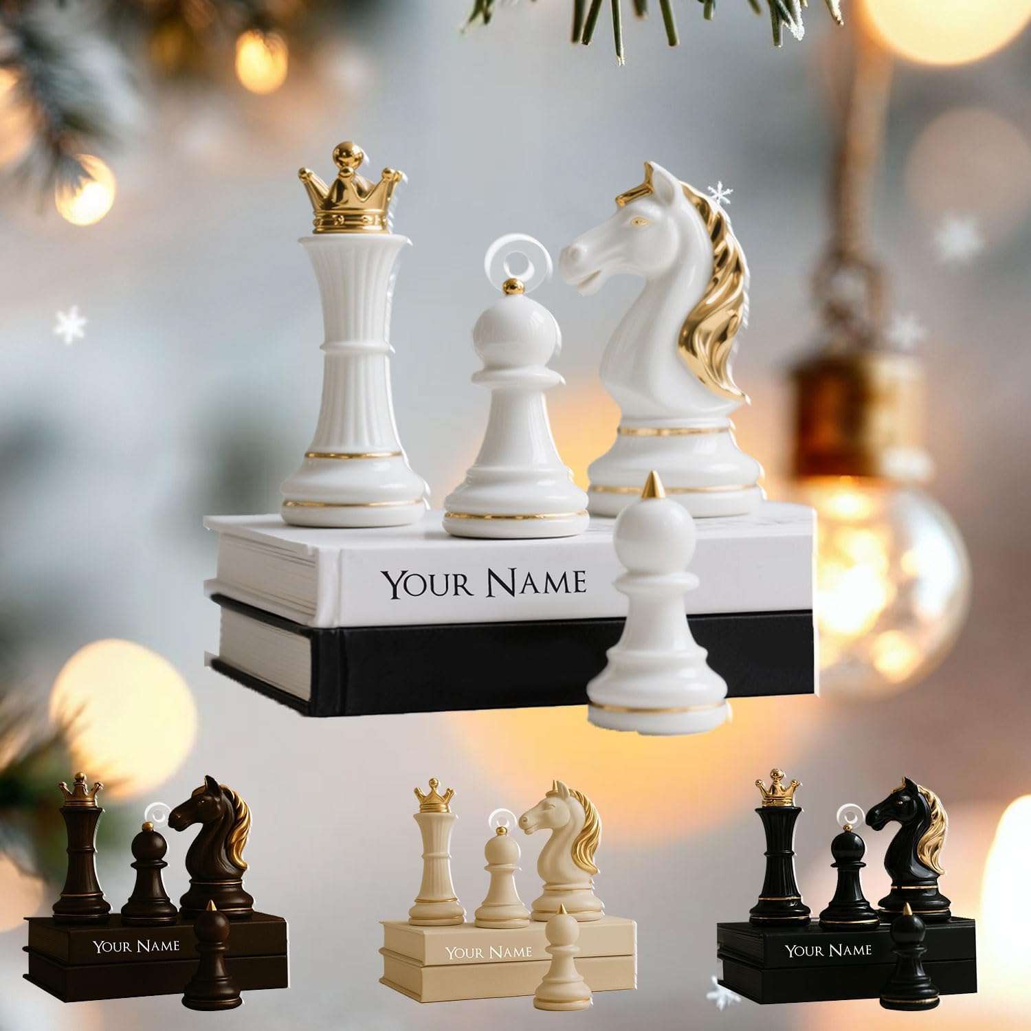 Amazon.com: Personalized Chess Christmas Ornament 2025, Custom Chess ...