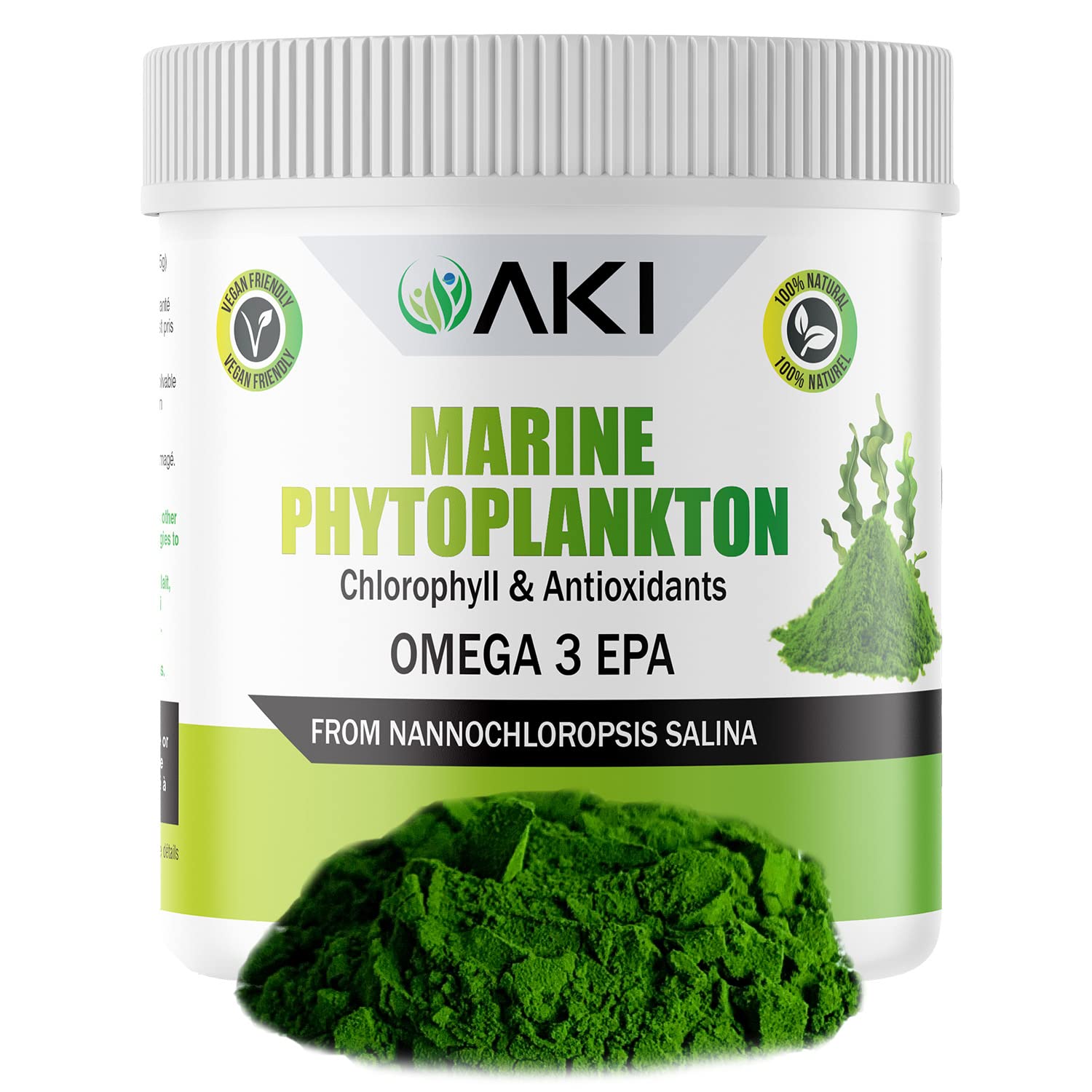 Buy AKI Marine Phytoplankton Powder (2 Oz / 57G) Raw Omega 3 EPA Micro ...