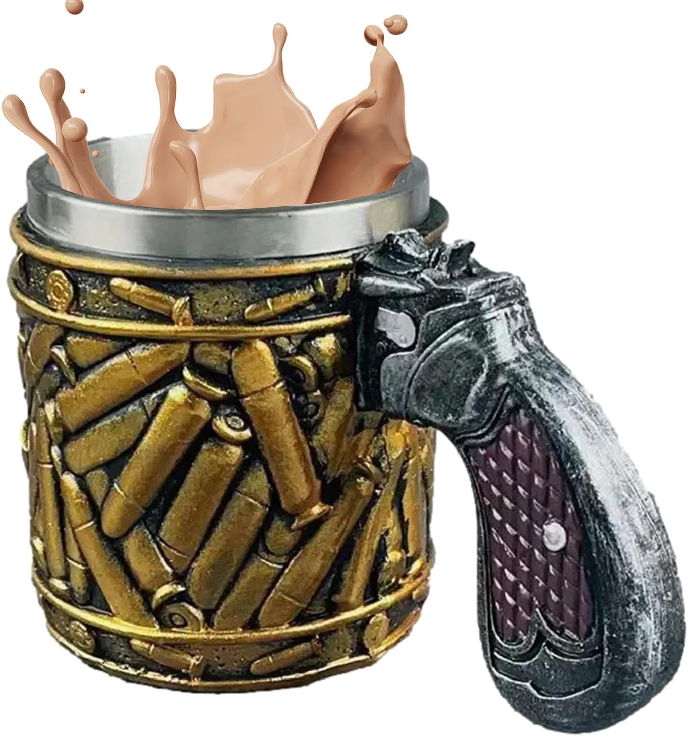 Amazon.com | awakentti 450ML Cool Coffee Mugs, Cool Revolver Pistol ...