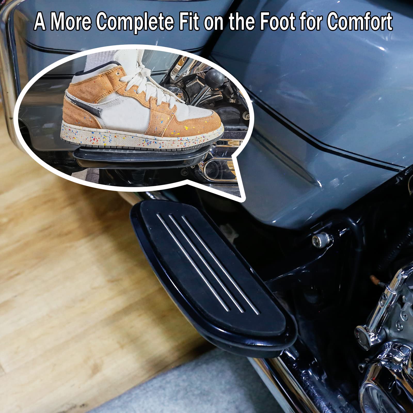 Snapklik.com : Motorcycle Footboards Passenger Floorboard And Mount Kit ...
