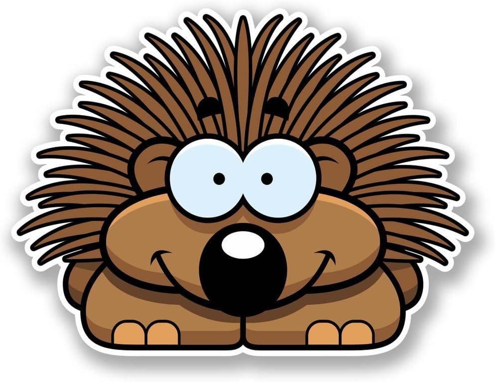 Amazon.com: 2 x 20cm/200mm Happy Hedgehog Window Cling Sticker Car Van ...