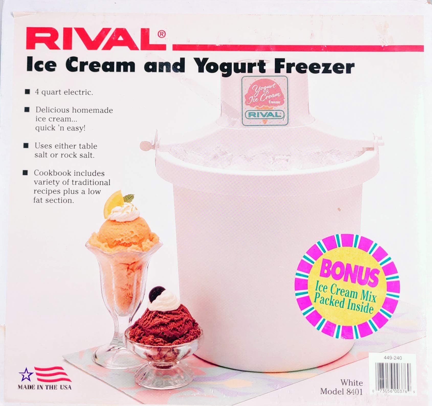 Amazon.com: Rival Electric 4-Quart Ice Cream Maker: Home & Kitchen