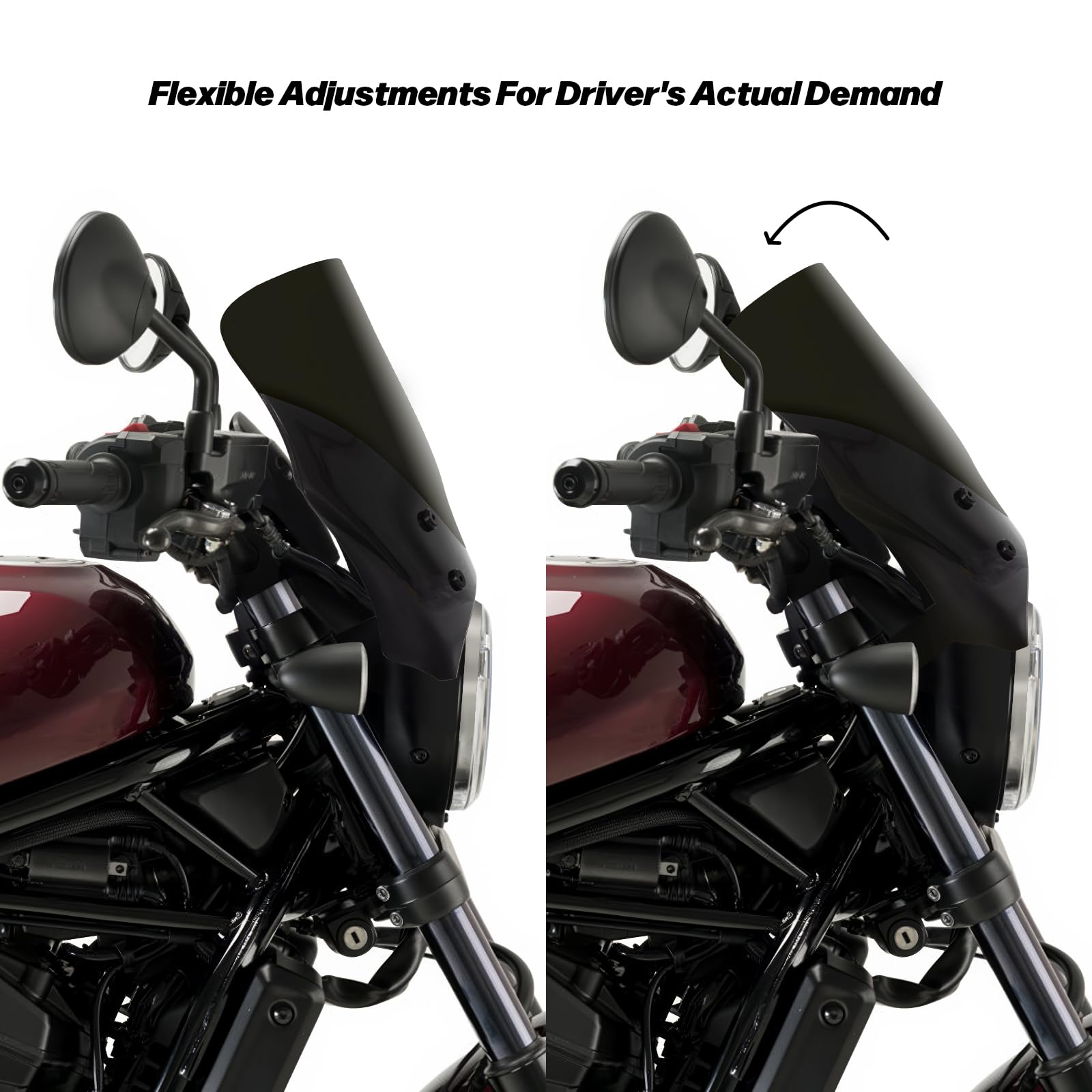Snapklik.com : Motorcycle Windshield Spoiler Wind Deflector Air ...