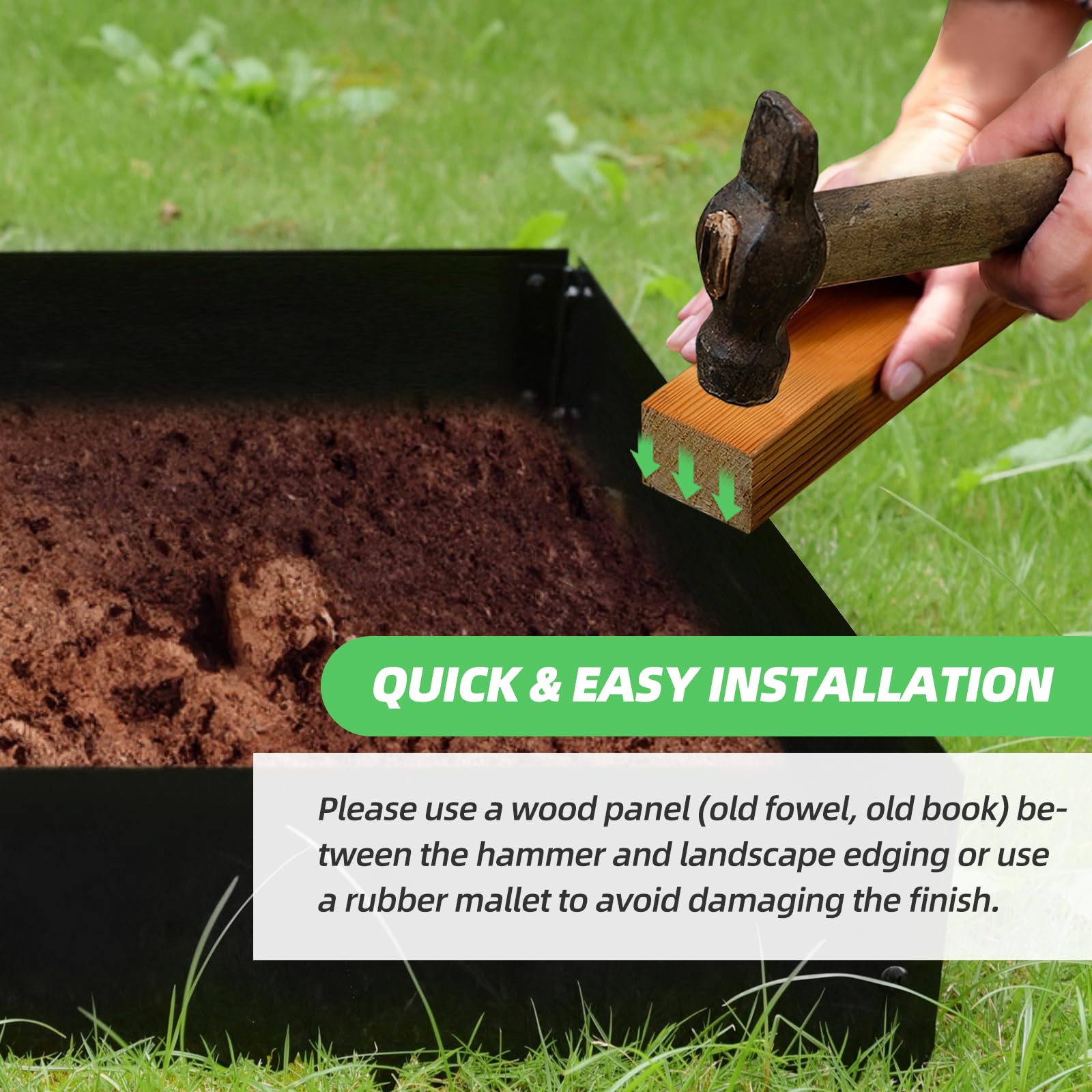 Snapklik.com : Steel Landscape Edging Kit, Upgraded Style 84H X 40L ...