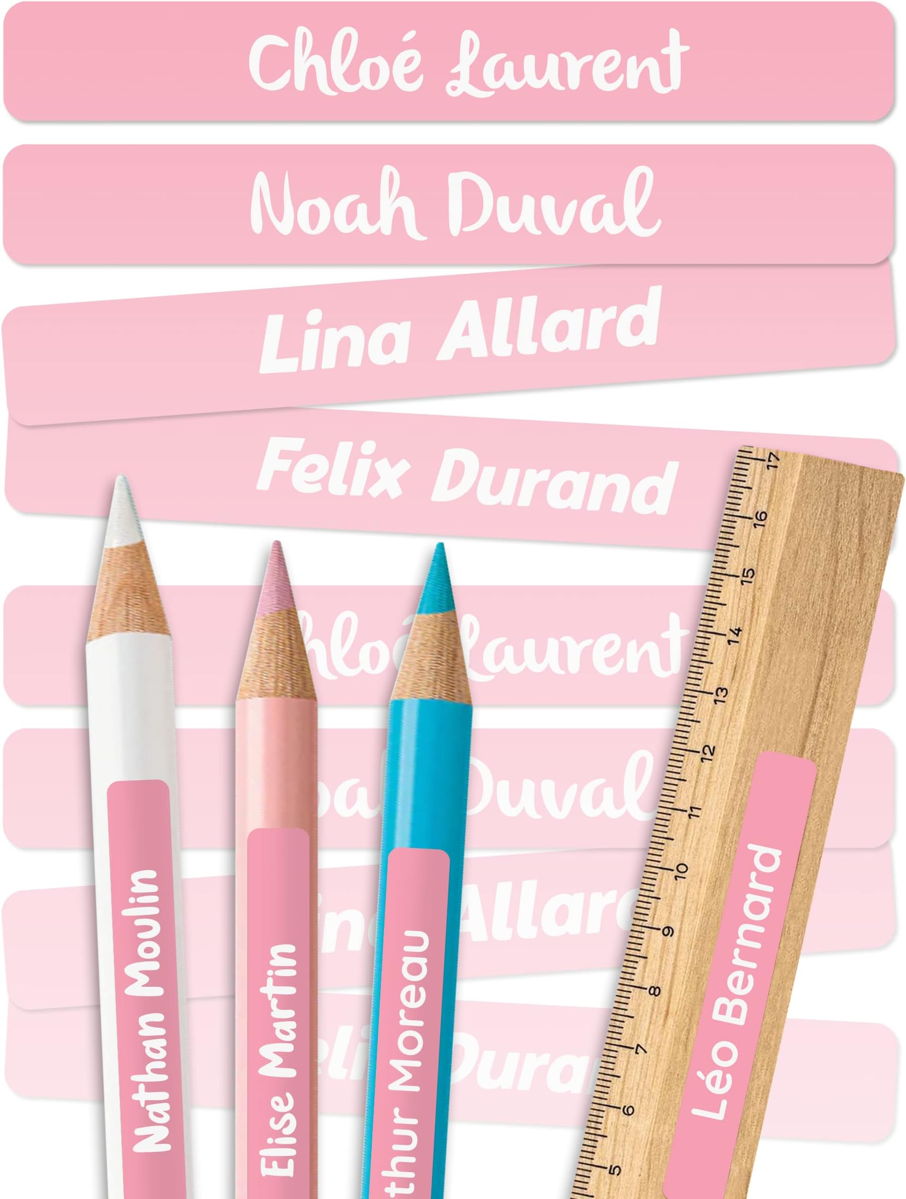 Étiquettes autocollantes personnalisées pour Fournitures Scolaires ...