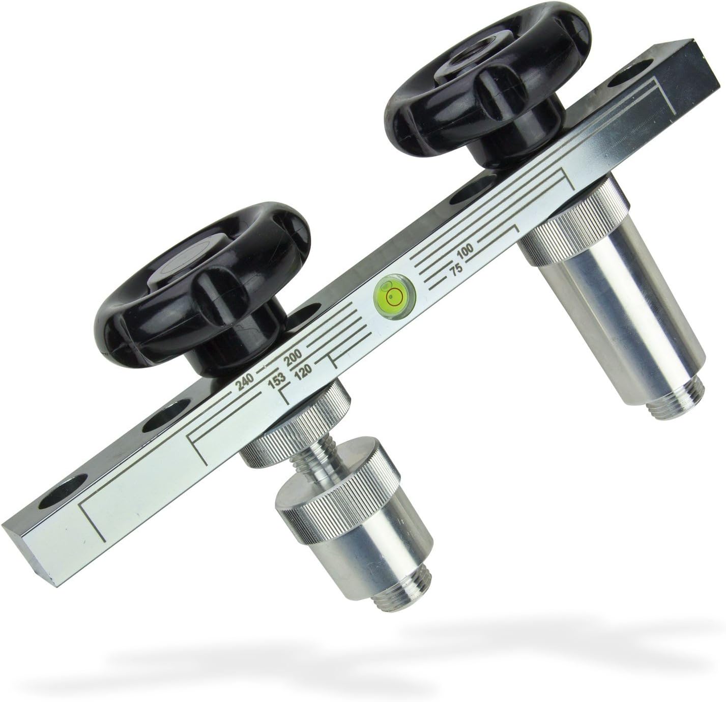Haas Angle Valve Spirit Level Aluminium Installation Aid Silver Black ...