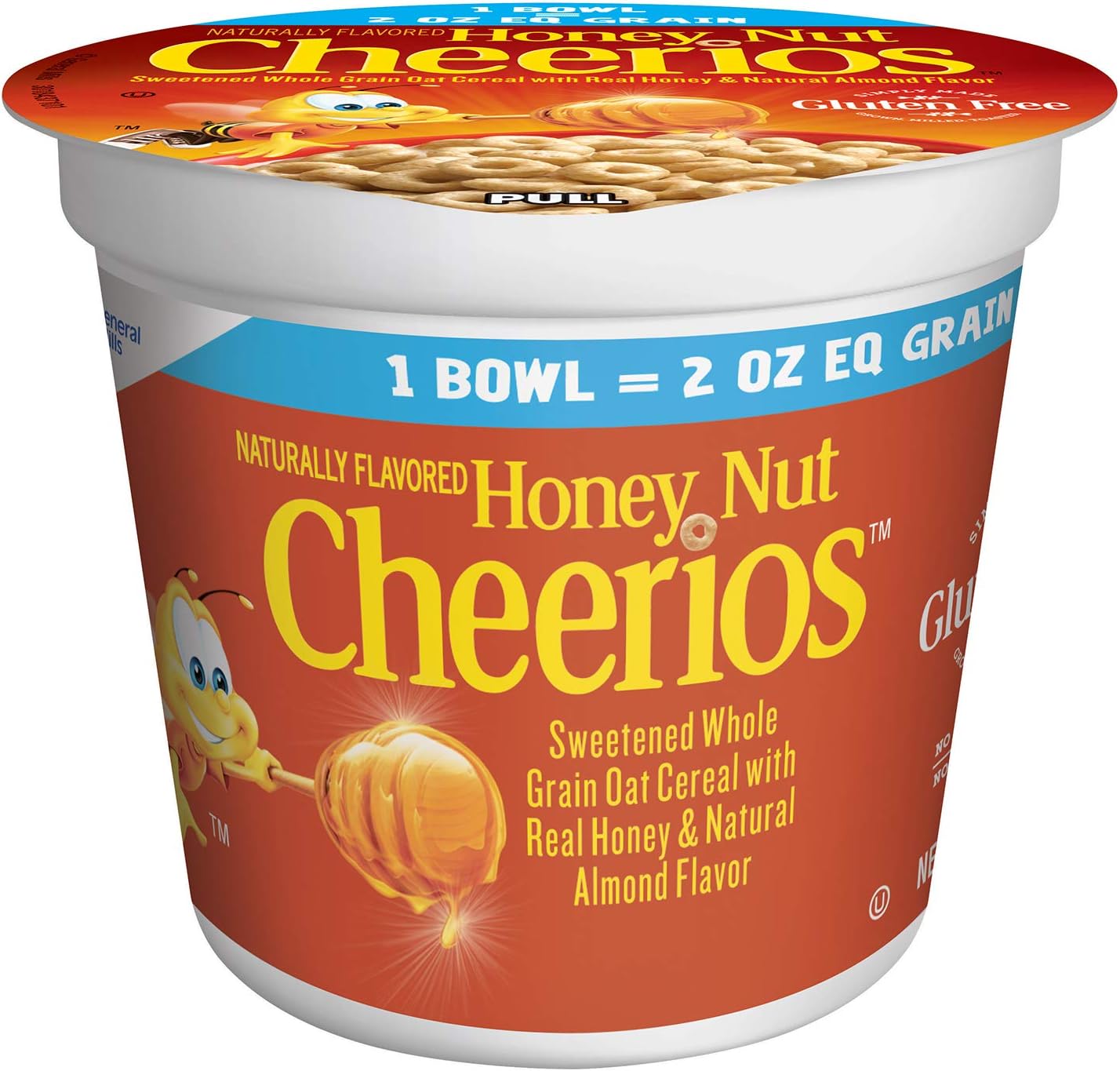 Amazon.com: Honey Nut Cheerios Cups, Gluten Free, Cereal with Oats, 1.8 ...