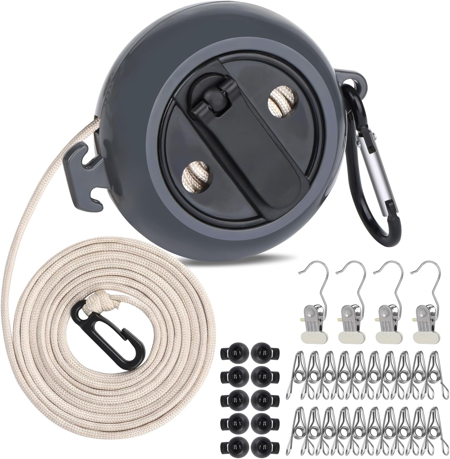 Amazon.com: 33FT Retractable Clothesline, Portable Travel Clothes Line ...