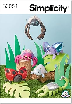 Amazon.com: Simplicity SS3054OS Plush Bugs Sewing Pattern Packet by ...