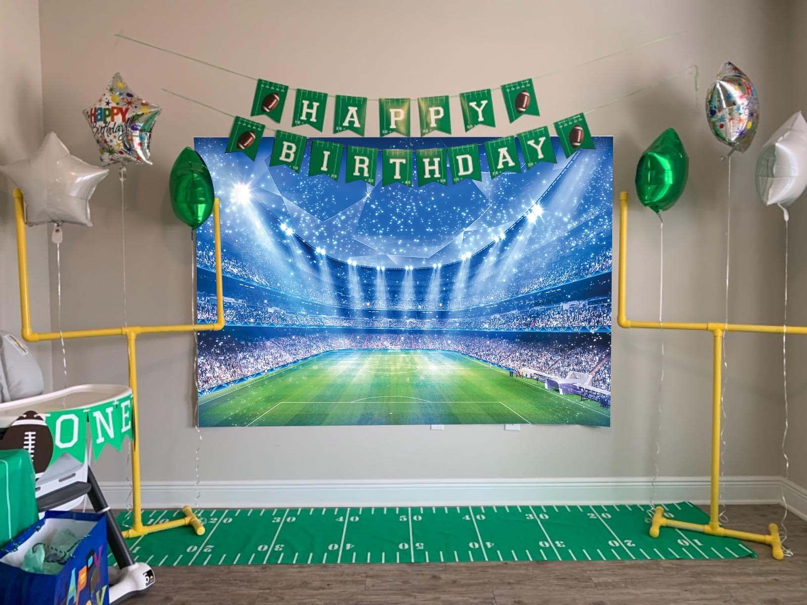 Soccer Backdrop For Birthday Party Soccer Field Backdrop Stadium Soccer ...
