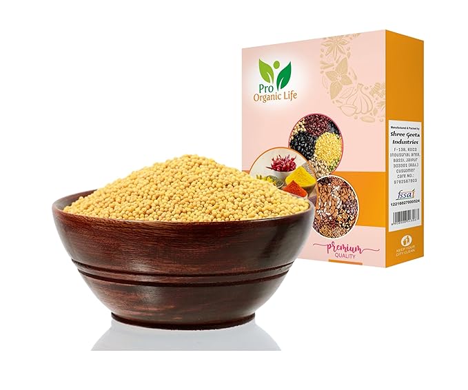 Pro Organic Life Yellow Mustard Seeds Peeli Sarson, Whole Pili Sarson ...