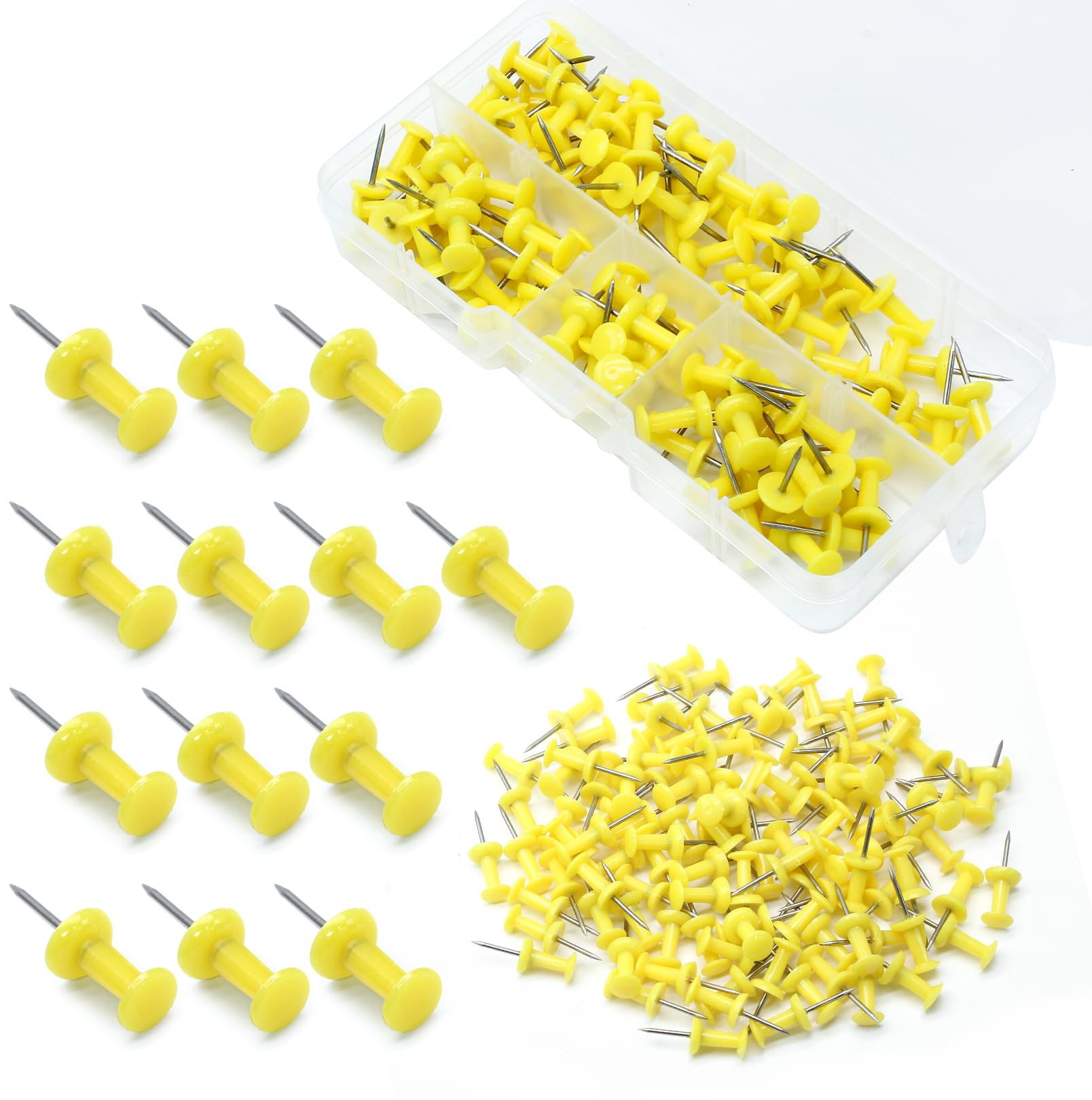 Amazon.com: Auvotuis 200Pcs Plastic Push Pins, Colored Map Thumb Tacks ...