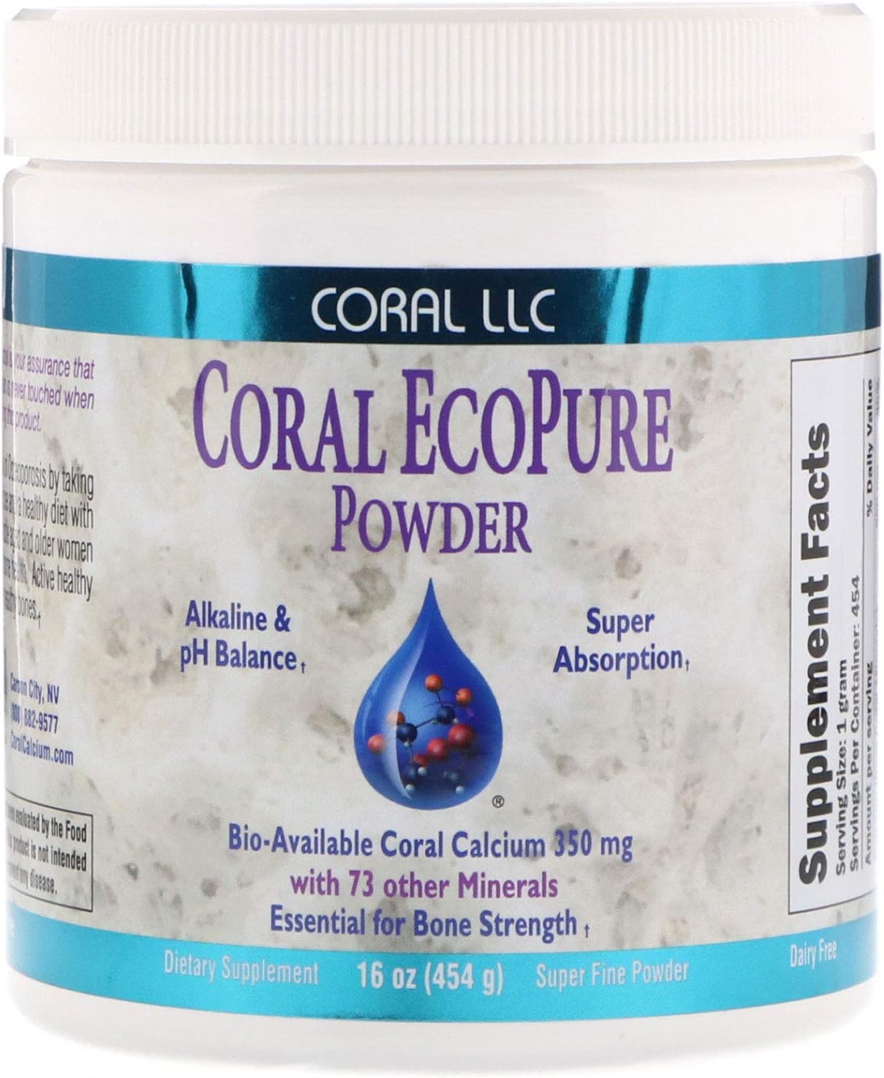 Amazon.com: Coral Ecopure Powder, Coral Calcium Powder Supplement with ...