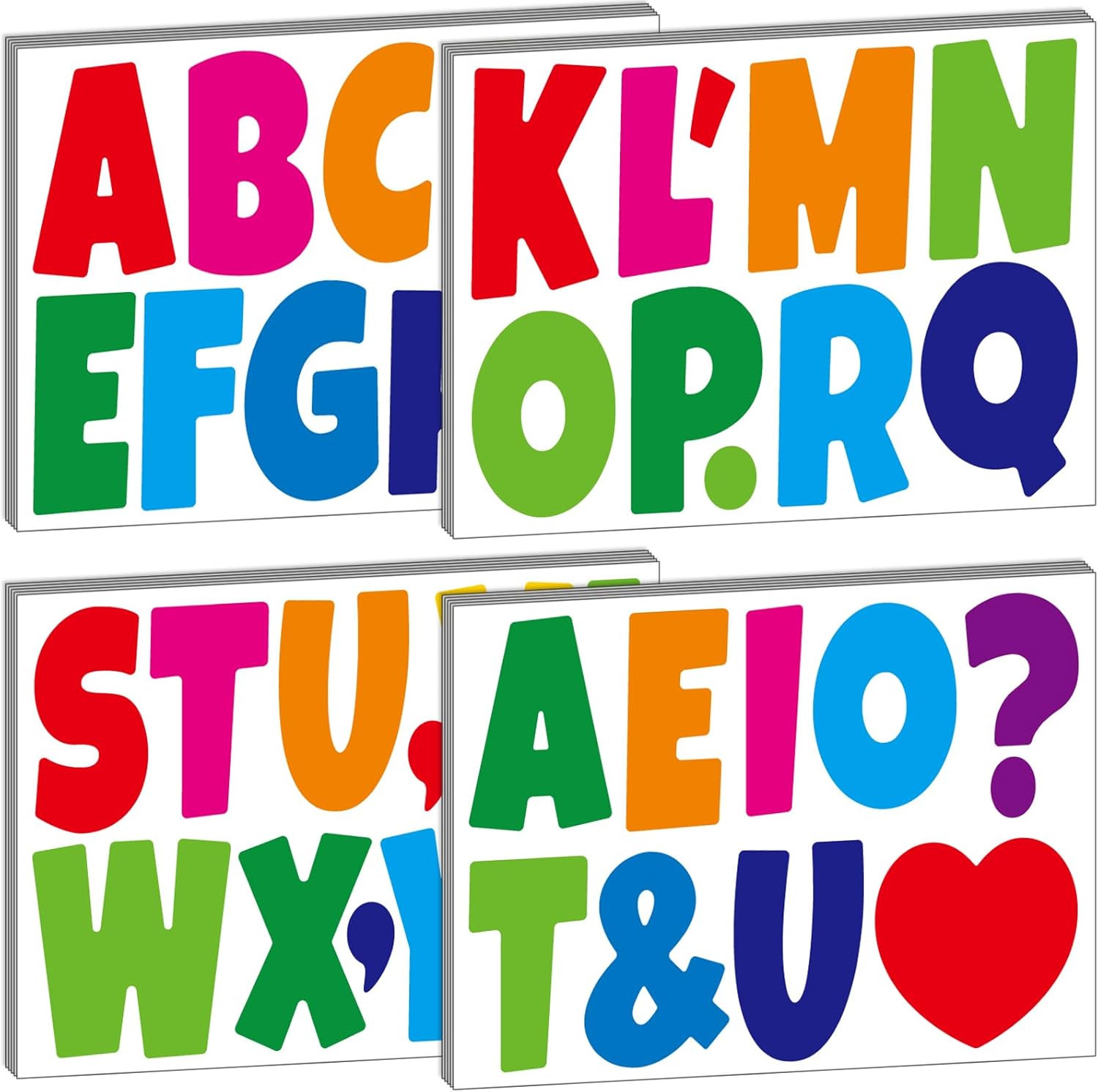 Amazon.com: Bemeol Letter Stickers 210 Pcs 4 inch Bulletin Board ...