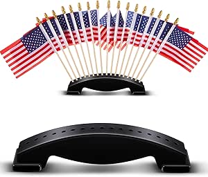 Amazon.com : Maasechs 2 Pcs 17 Hole Mini Flag Holders Small Miniature 4 x 6 Stick Flags Stand ...