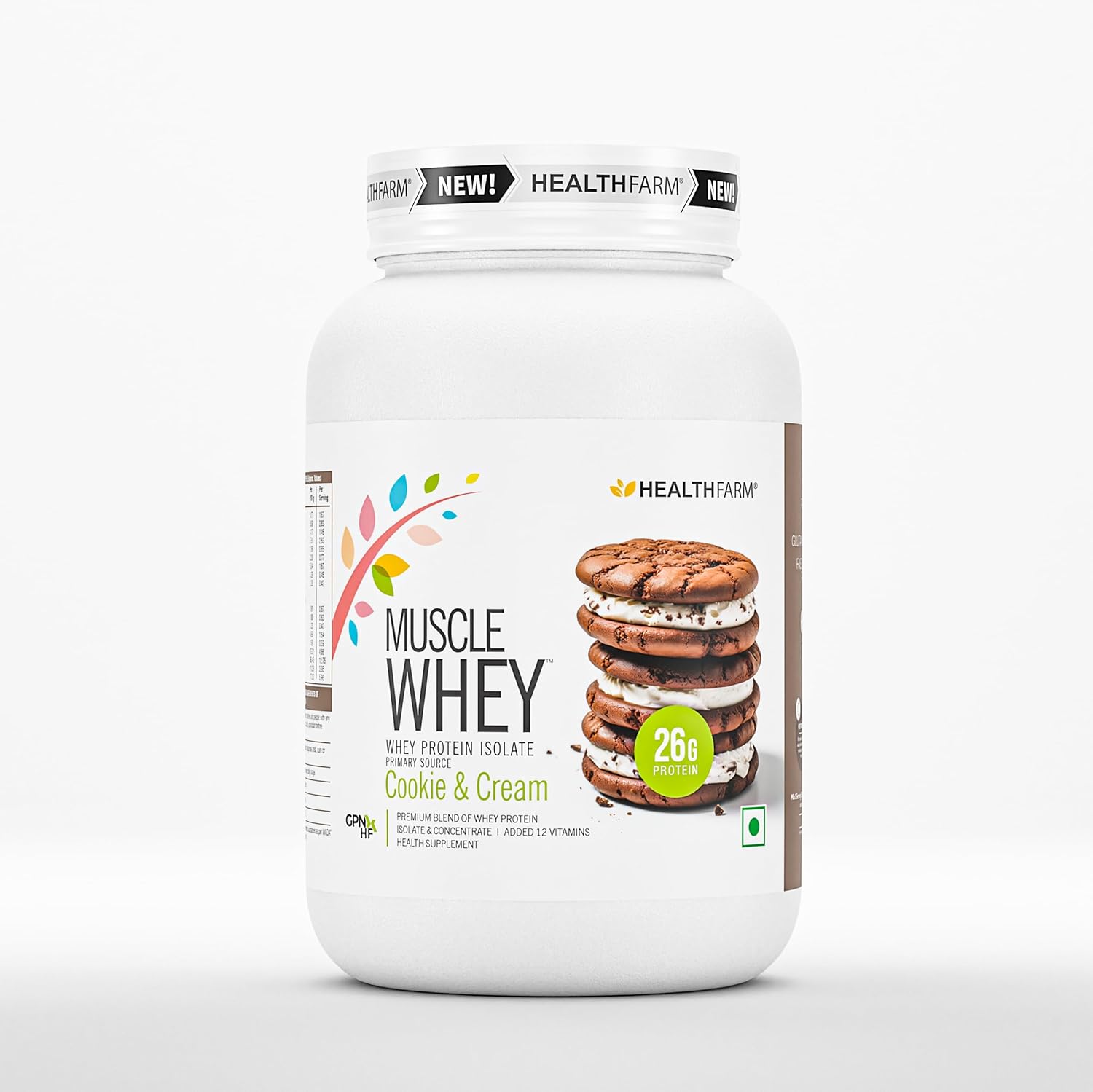 Healthfarm Muscle Whey Protein, Lab Tested for Purity (Cookies and ...