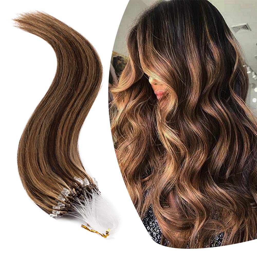 Amazon.com : Hairro Microlinks Hair Extensions Human Hair Micro Loop ...
